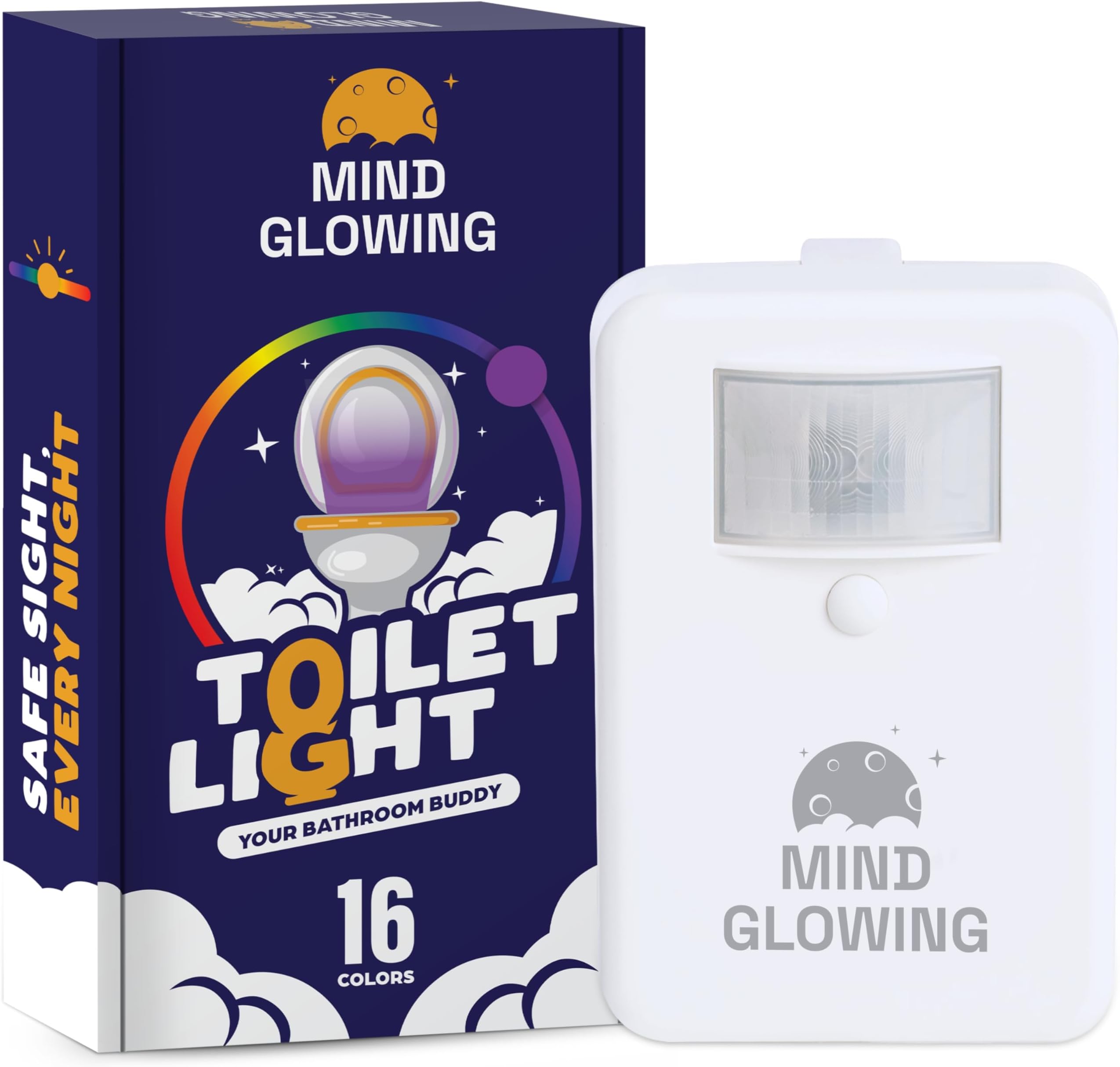 BSASHF 4 Pack Color Changing Toliet Night Light Motion Sensor Led ...