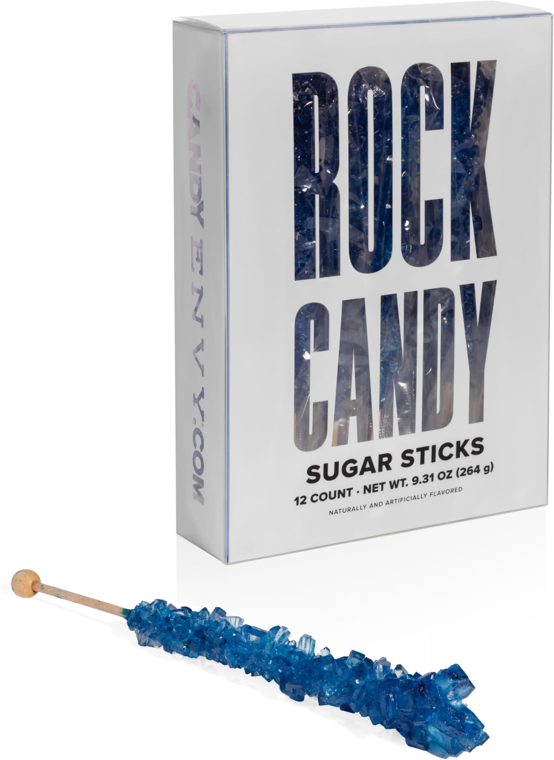 Amazon.com : Candy Envy - Navy Blue Rock Candy Sugar Sticks - Blueberry ...