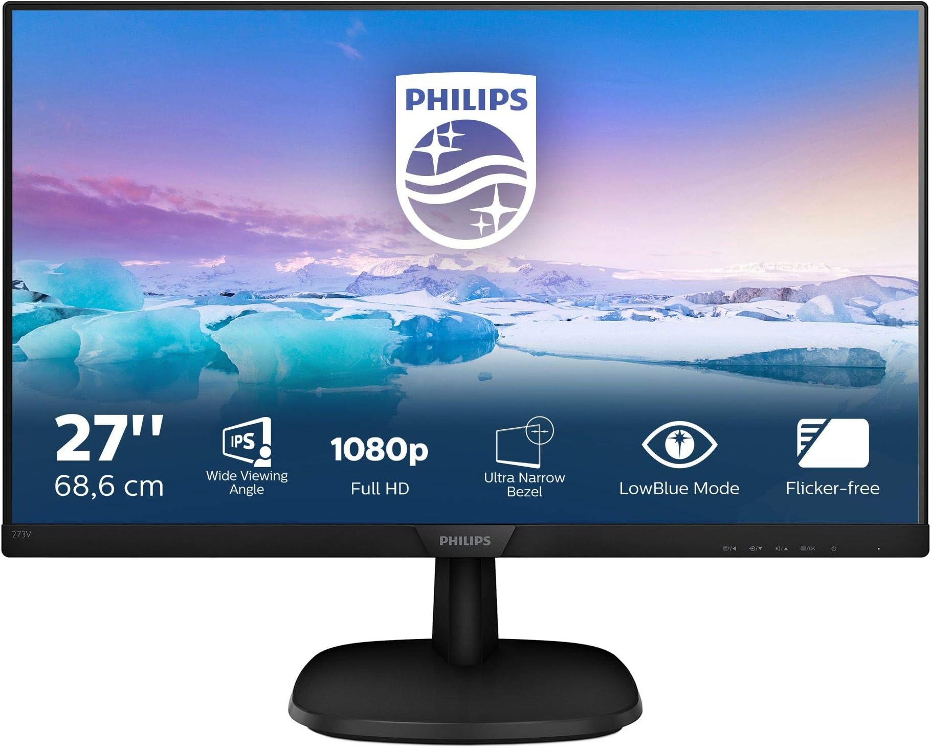 Philips 273V7QJAB - 27 Inch FHD Monitor, 75Hz, 4ms, IPS, Speakers ...