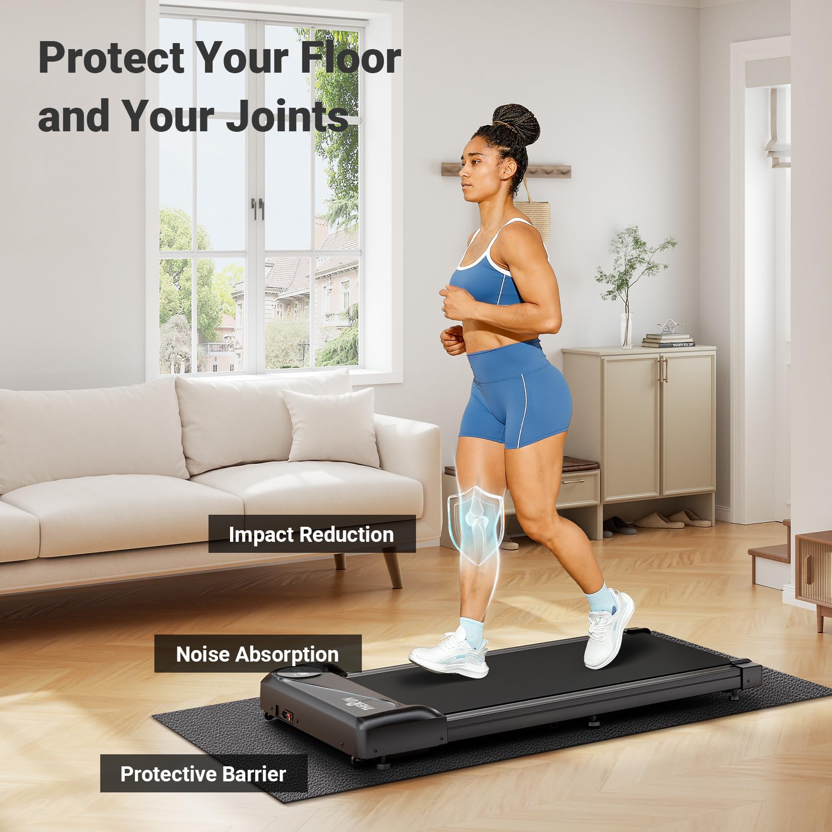 Treadmill Mat For Carpet Thick Non-Slip Gym Equipment Mat - Heavy Duty ...