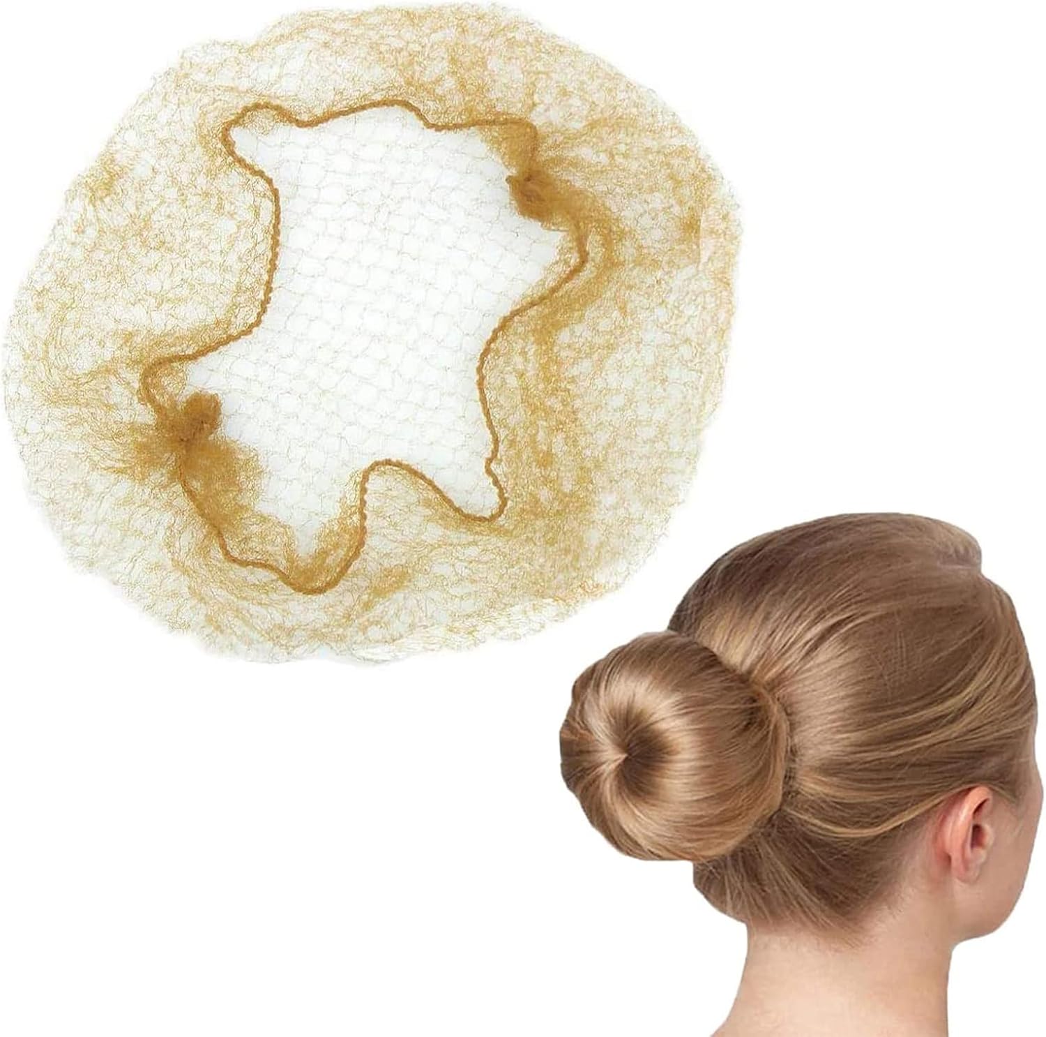 Hair Nets for Buns, 20Pcs Hair Bun Nets Set Blonde Ballet Hair Net for ...