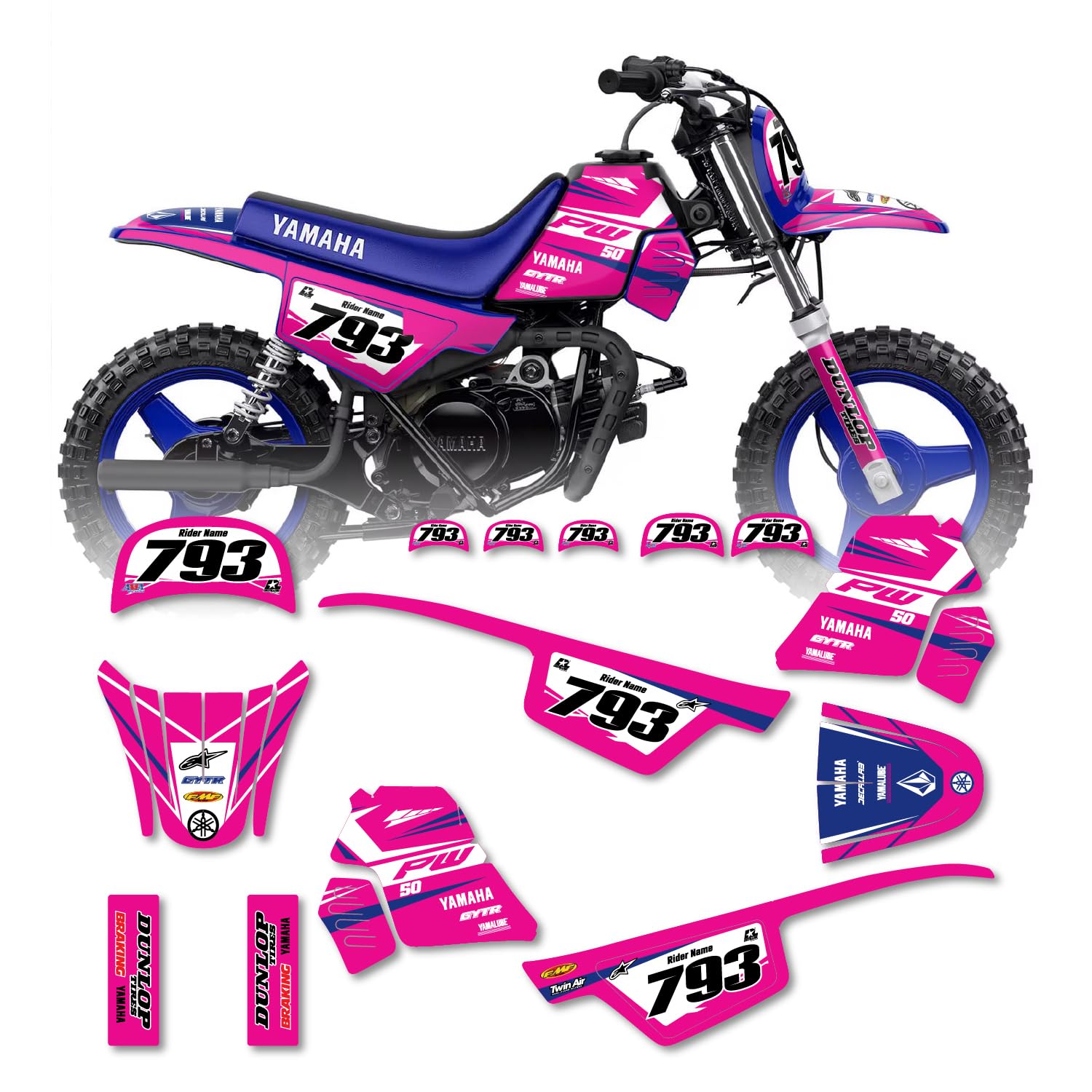 Decallab Customizable Personalized Motocross Full Graphics Kit ...