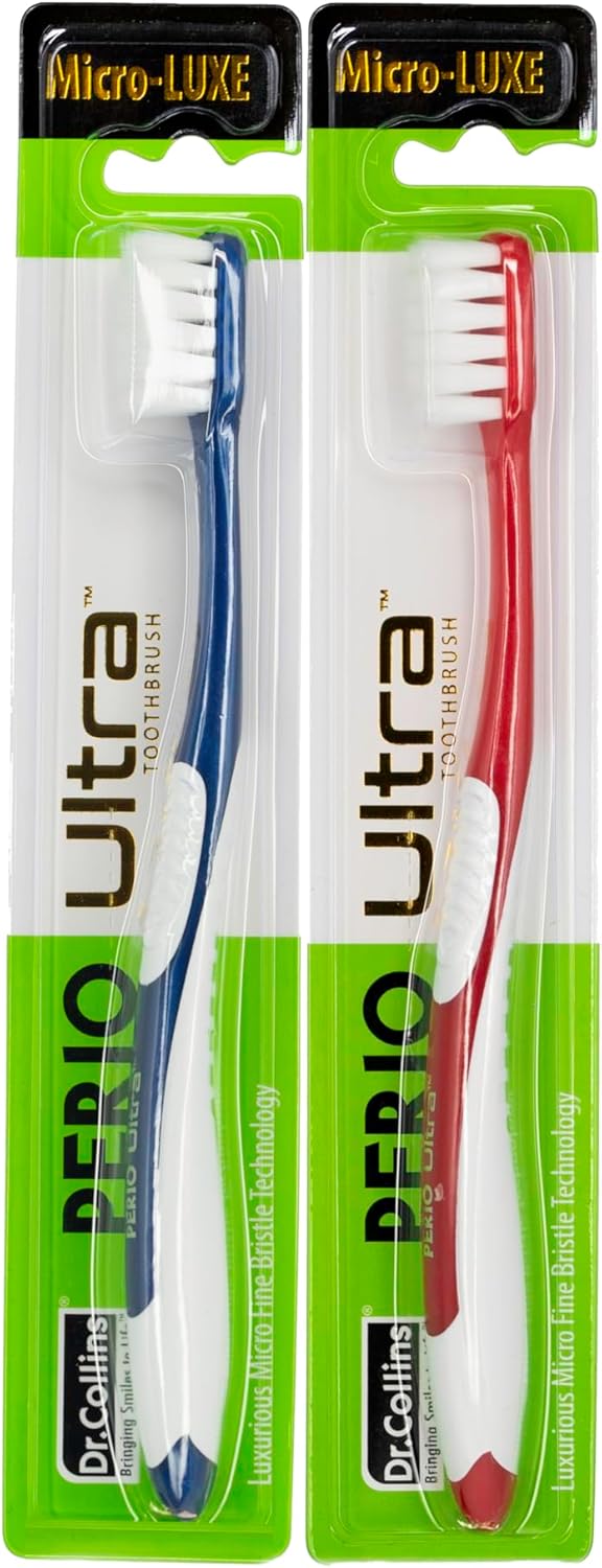 Amazon.com : Dr. Collins Perio Ultra Toothbrush (2 Count (Colors Vary ...