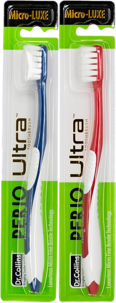 Amazon.com : Dr. Collins Perio Ultra Toothbrush (2 Count (Colors Vary ...