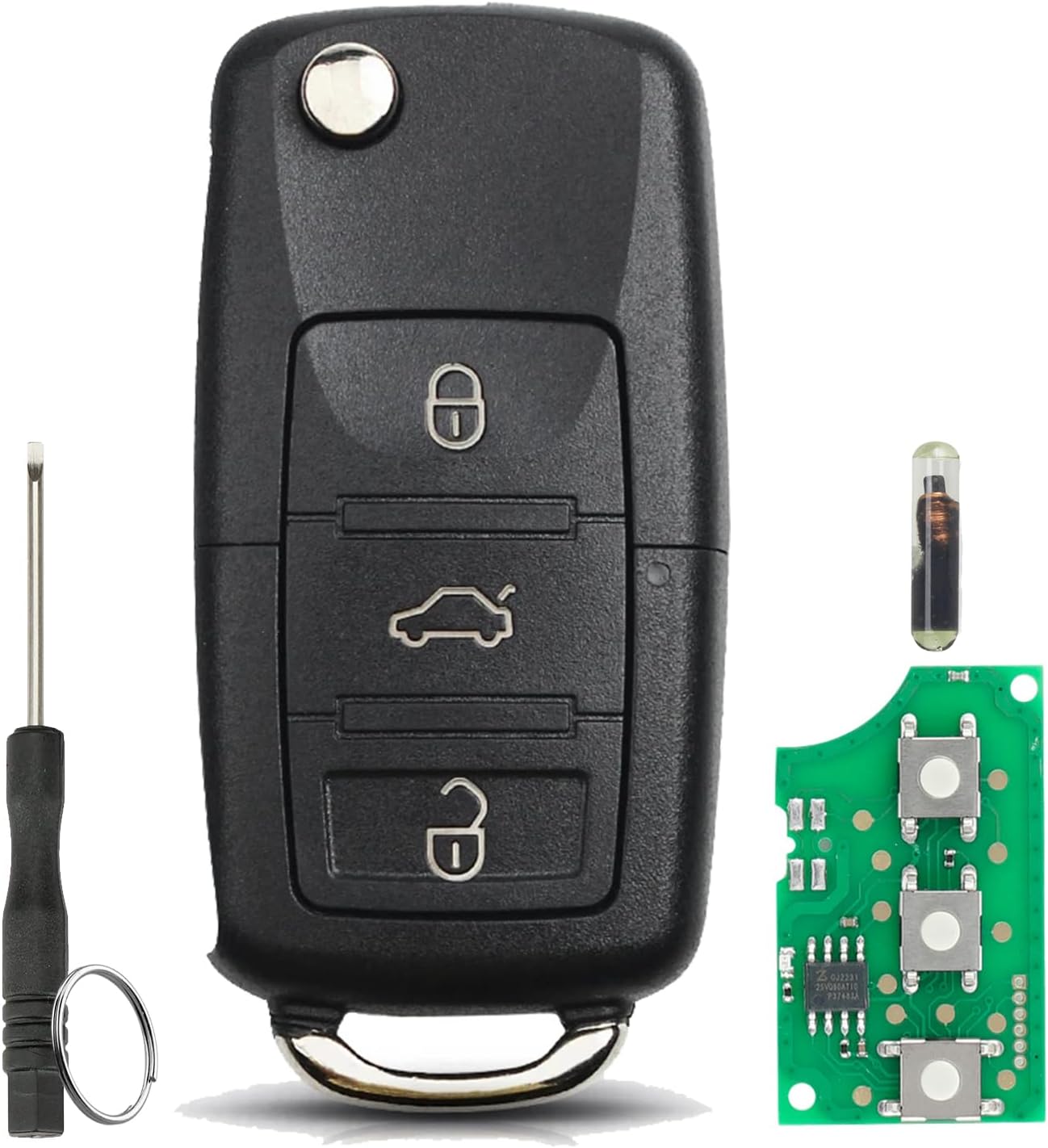 433/434MHz 3 Buttons For VW Volkswagen Beetle Golf Passat Bora Polo ...