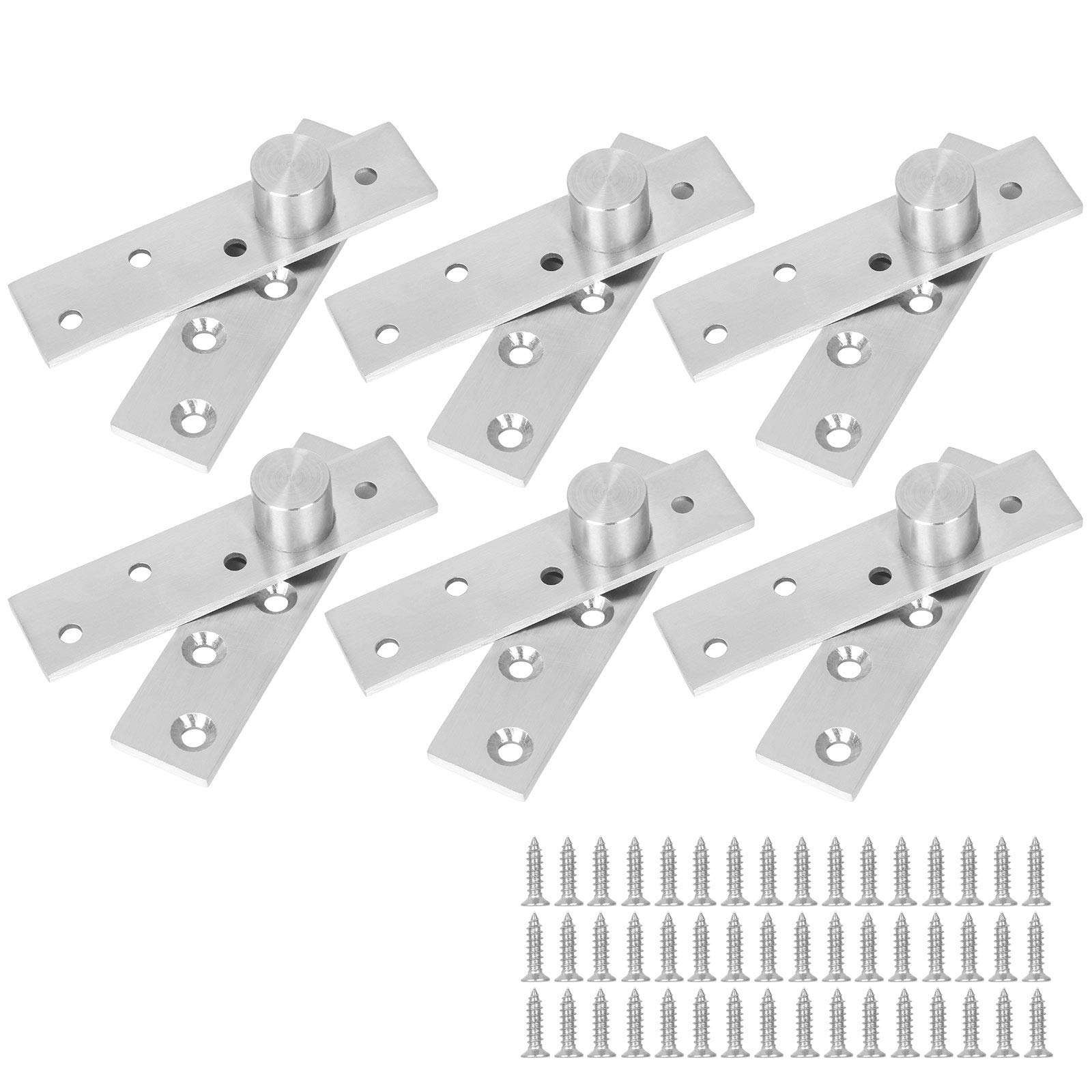 Buy 6 Sets Hidden Door Hinges, 360 Degree Rotation Offset-Axes Door ...