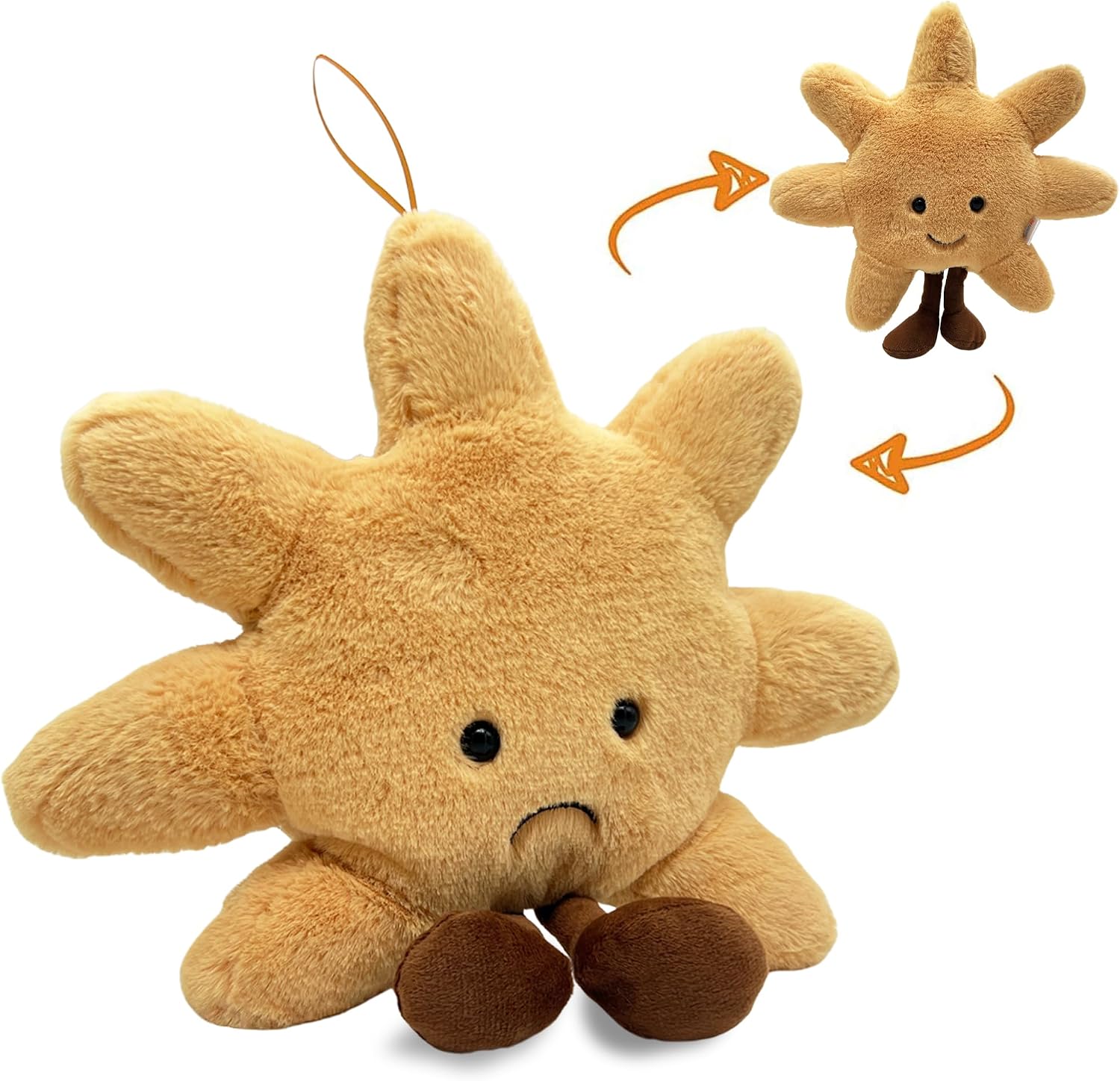 Amazon.com: JoyAmigo Plush Sun Pillow Smiley, Sad Face Throw Pillow ...