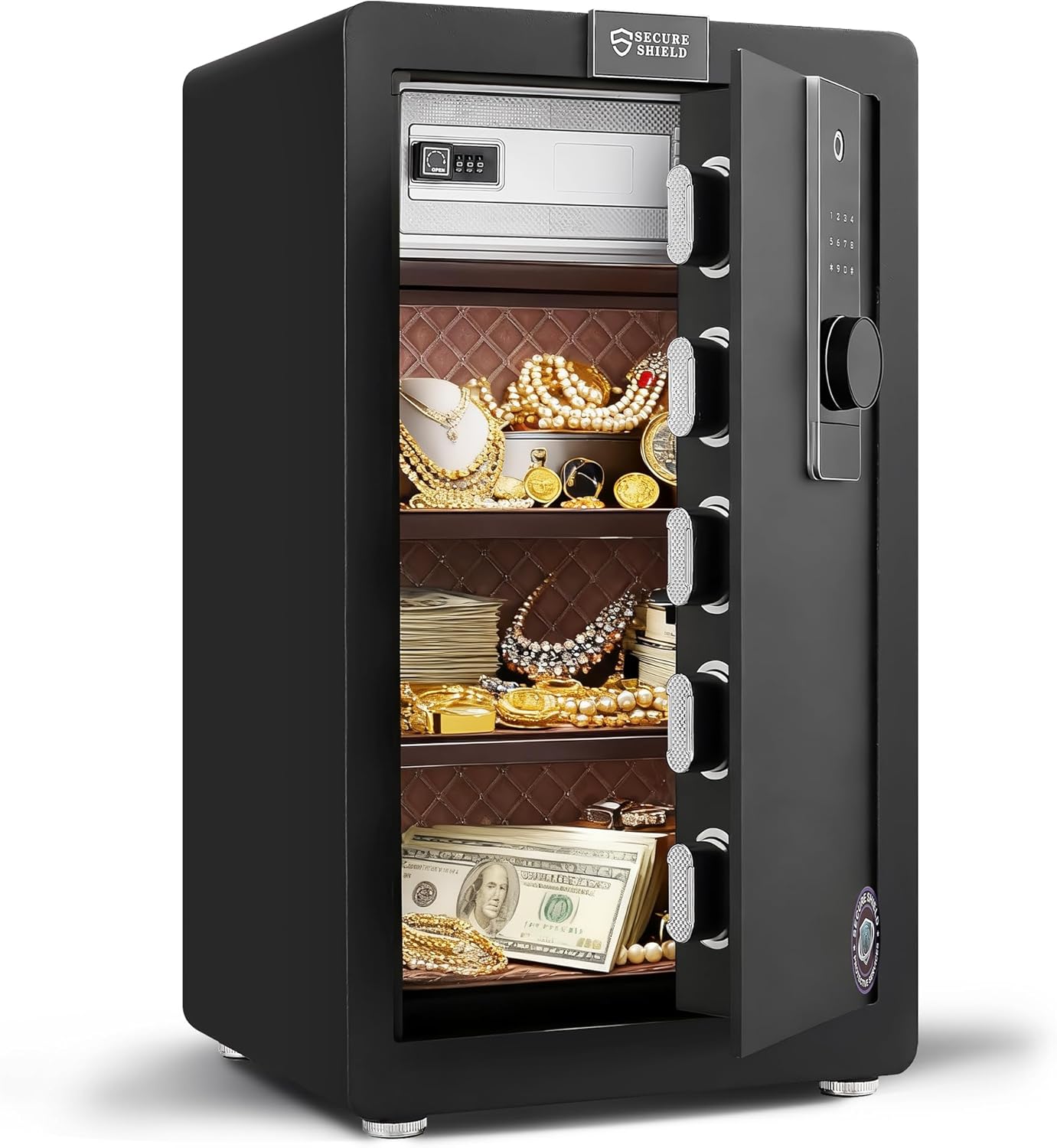 Large Safe Box, Home Security Safe with Electronic Keypad & Override ...