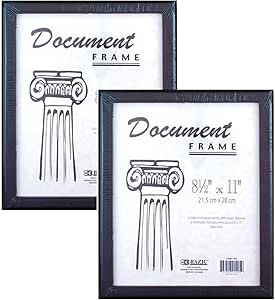 Amazon.com: BAZIC Multipurpose Document Frame with Glass Cover, 8.5 x ...