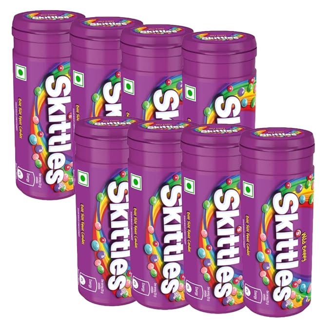 Skittles Wild Berry Chewy Fruit Candy, Imported Bite-Size Berry ...