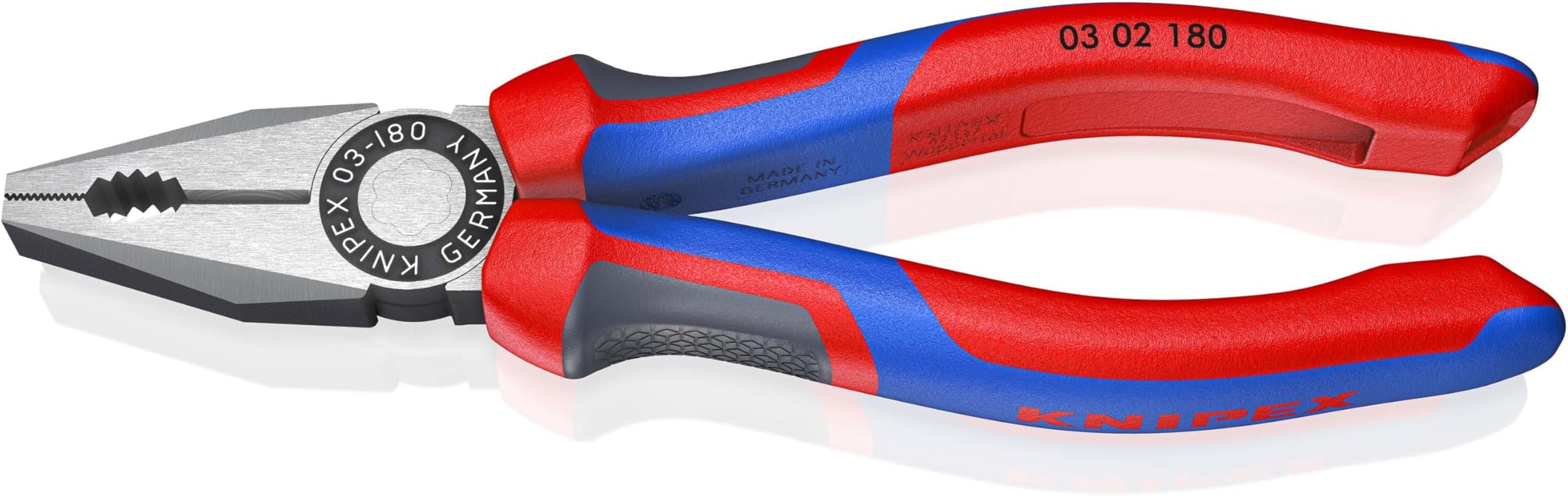 KNIPEX 03 02 180 Kombizange mit Comfort-Griffen schwarz atramentiert ...