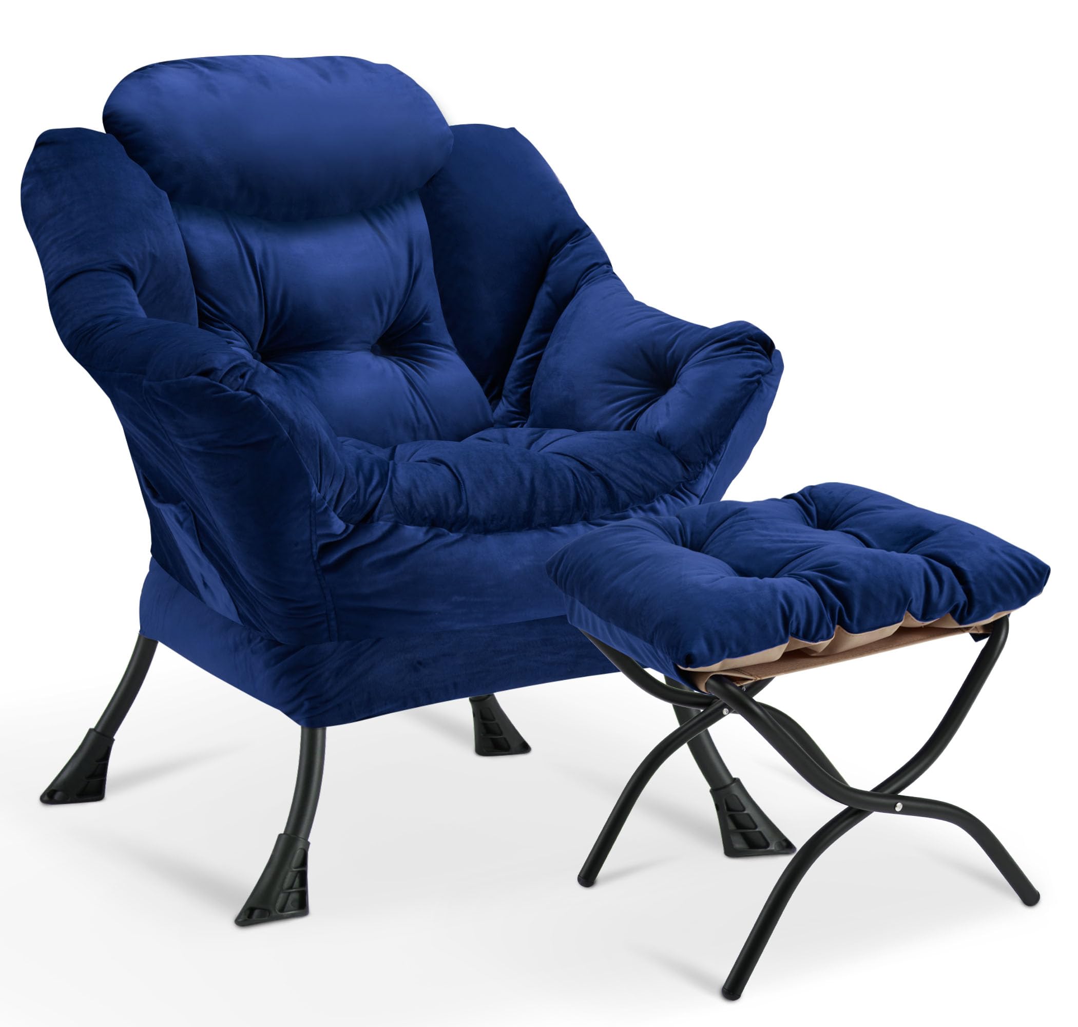 Amazon.com: Avocahom Accent Lazy Chair with Ottoman,Leisure Sofa ...