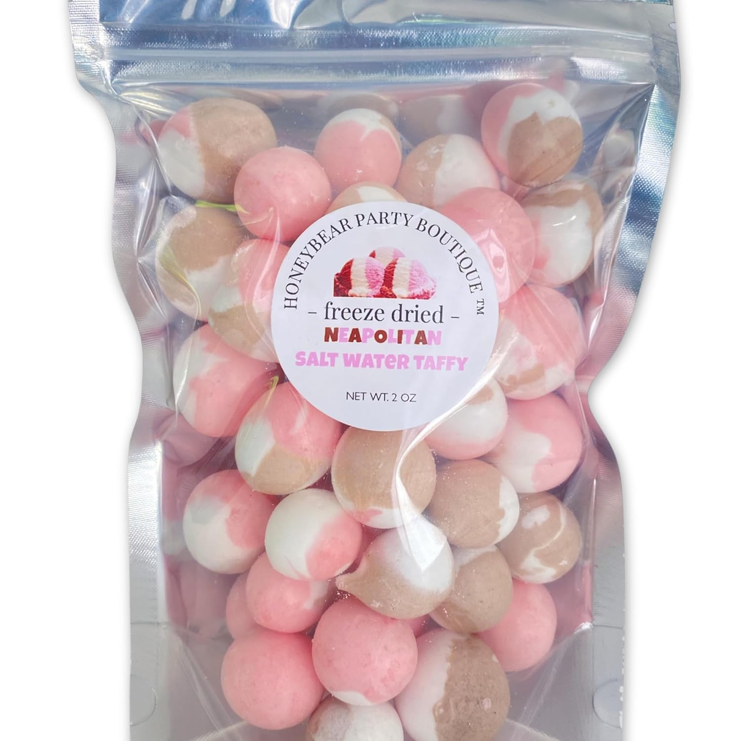 Amazon.com : Freeze Dried Neapolitan Candy Taffy - Chocolate Vanilla ...