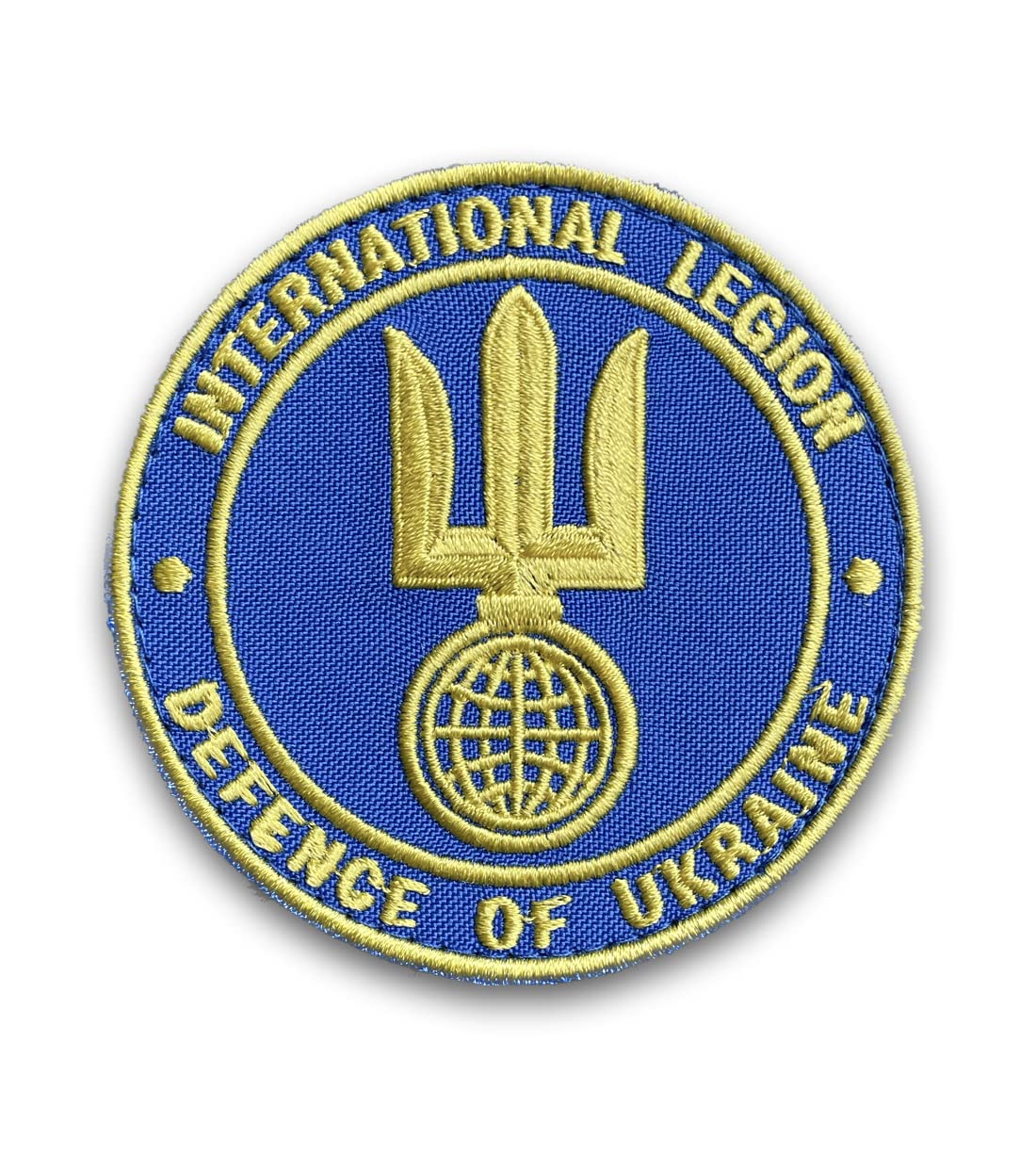 Amazon.com: Ukrainian Tryzub Patch | Embroidered Round Badge 3.5 ...