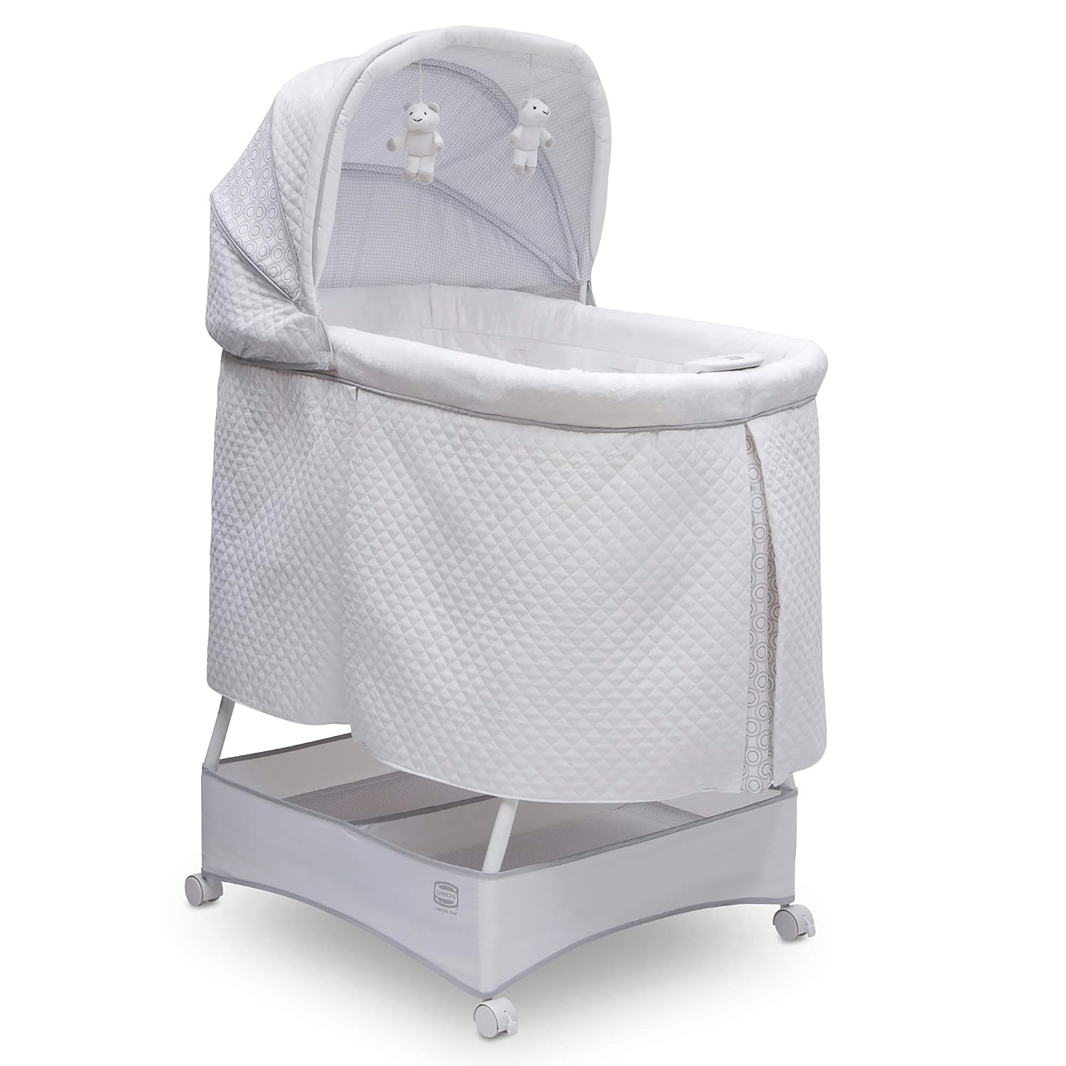 Amazon.com : Simmons Kids Deluxe Hands-Free Auto-Glide Bedside Bassinet ...