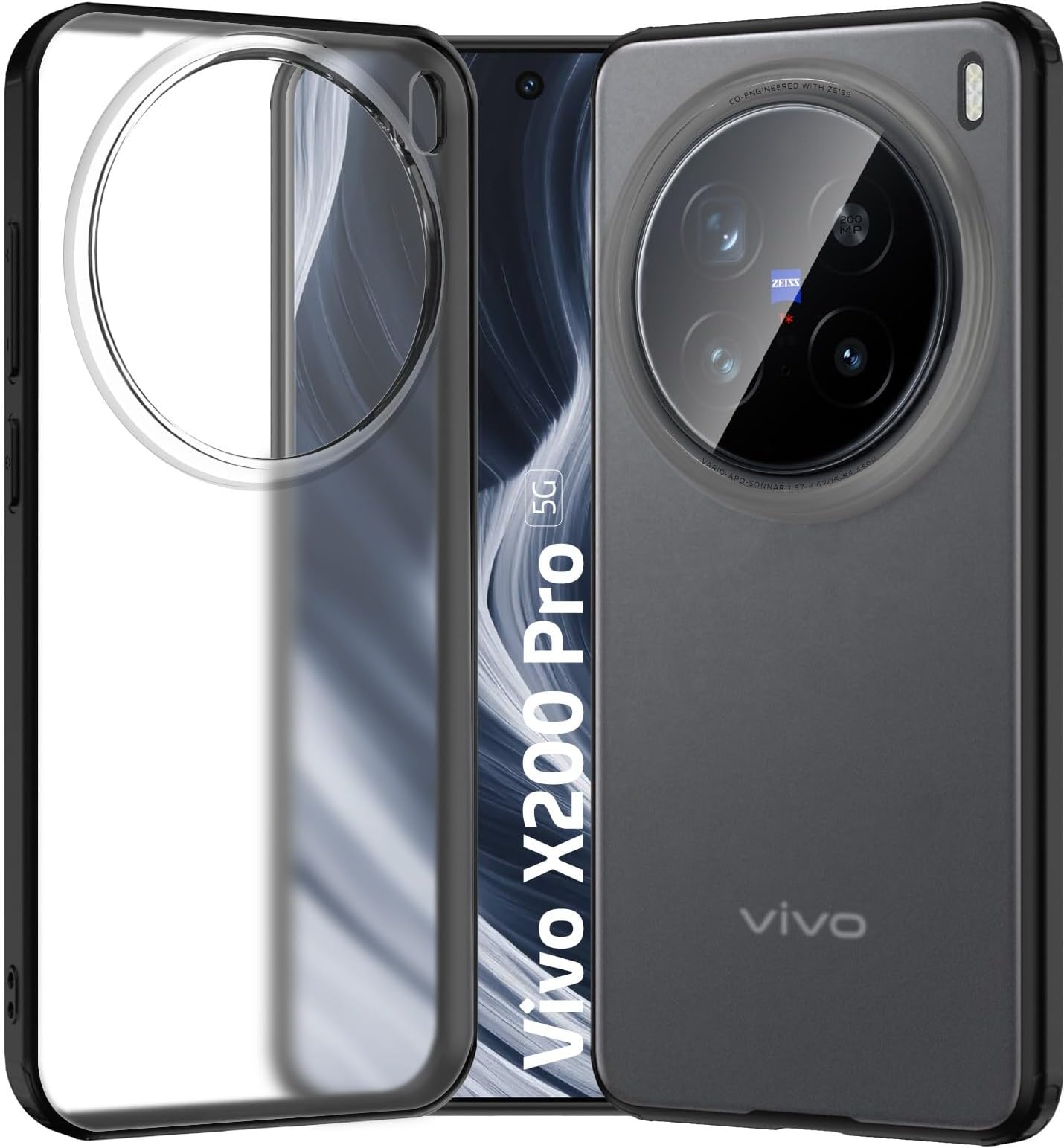 Golden Sand Leather Textured Back Cover Case Compatible with Vivo X200 ...