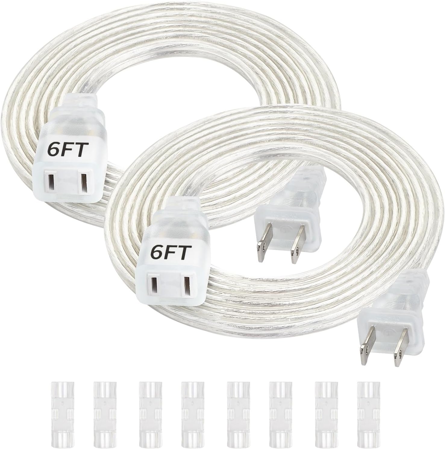 Amazon.com: Zlierop Clear Extension Cord 15 Ft, UL-Certified Clear ...