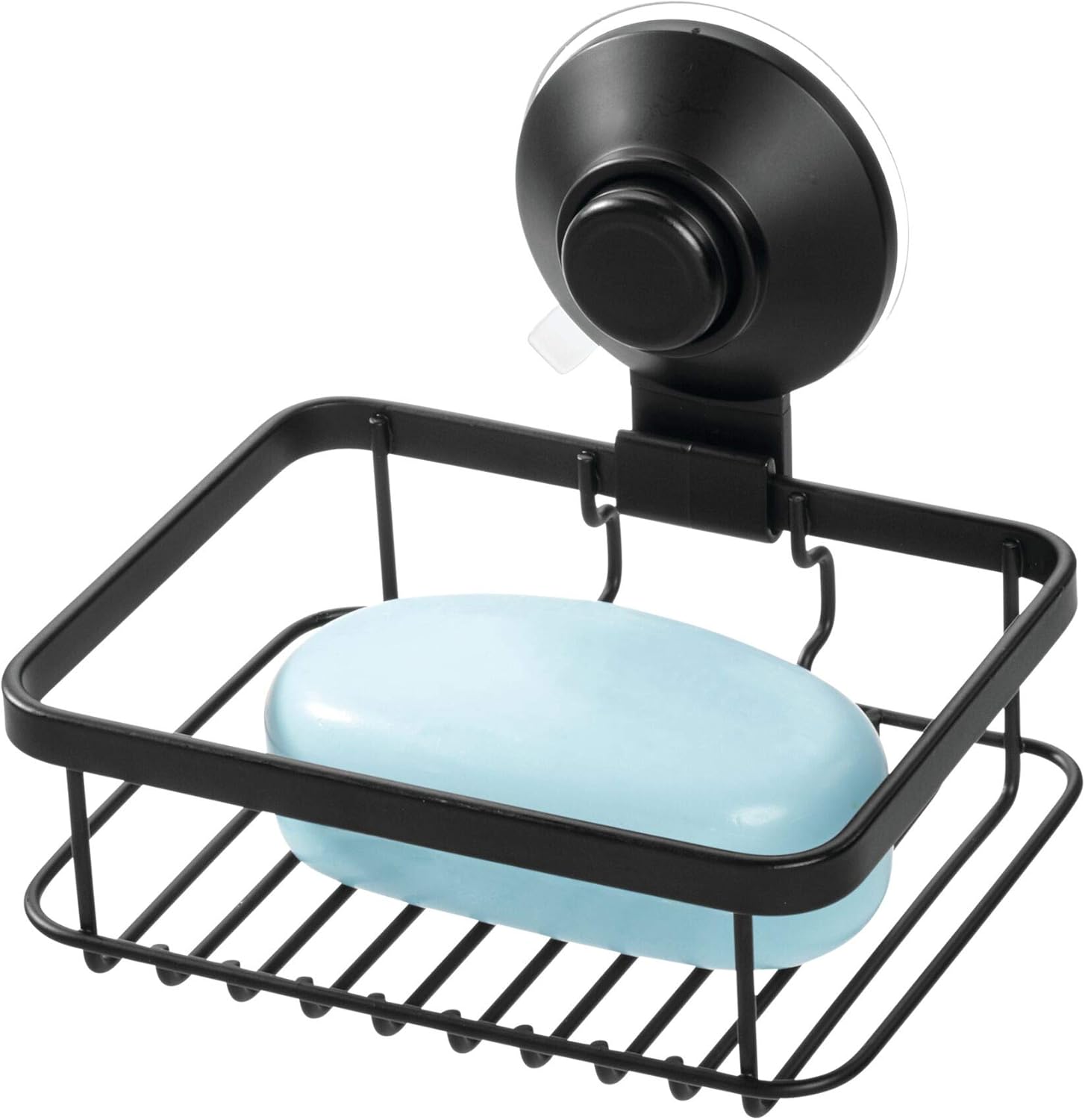 Amazon.com: iDesign Everett Metal Push Lock Suction Soap Saver Tray ...