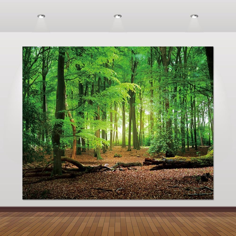 Amazon.com : Spring Jungle Forest Backdrop 10x8ft Camping Themed Baby ...