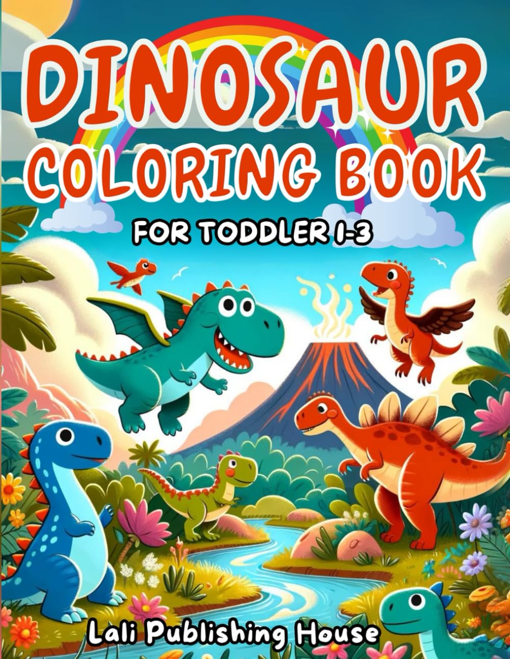 Dinosaur Coloring Book for Toddlers Ages 1-3: Cute Dino Friends: A ...