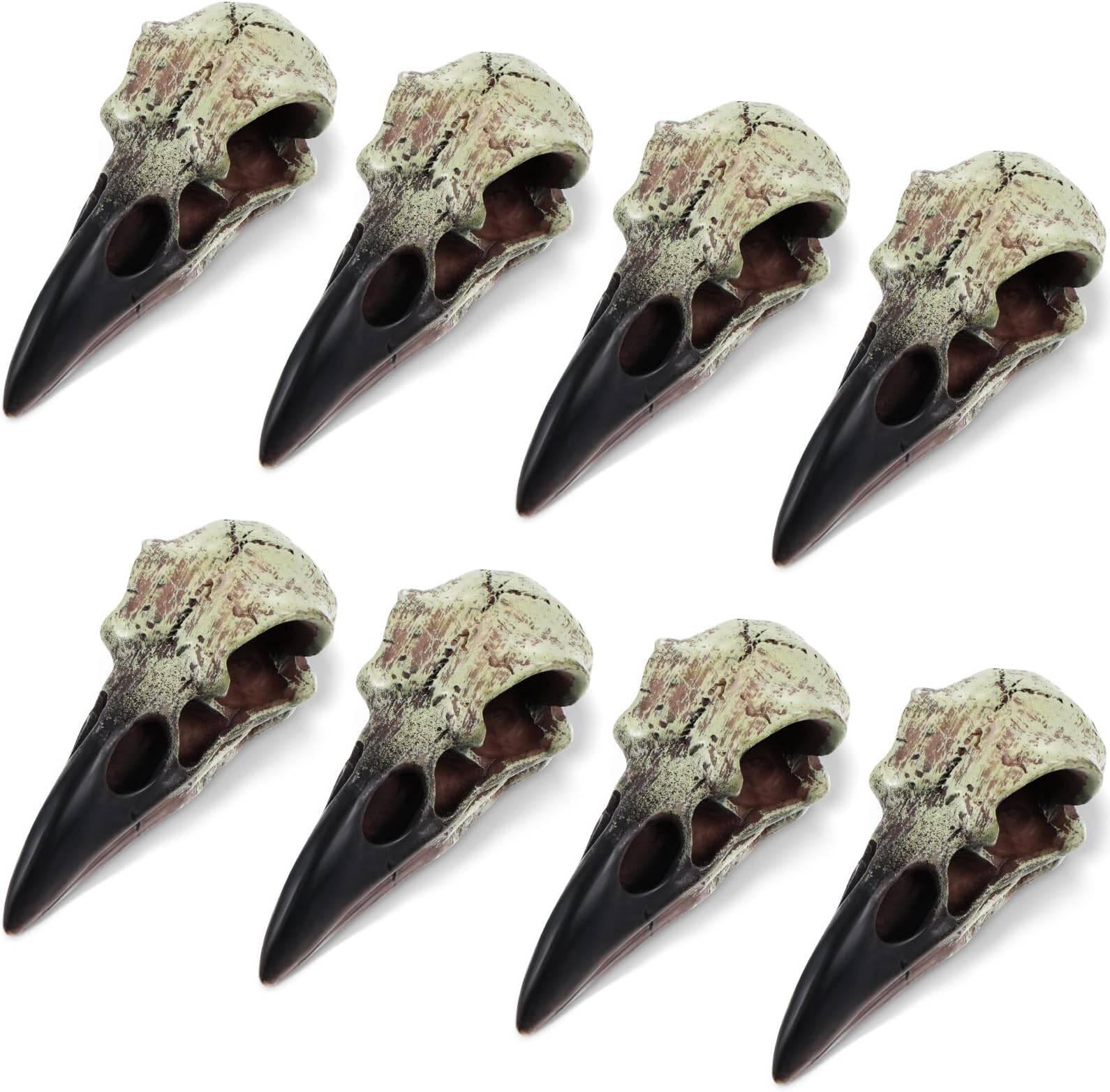 Amazon.com: Geetery 2.36 Inches Halloween Raven Skull Figurine ...