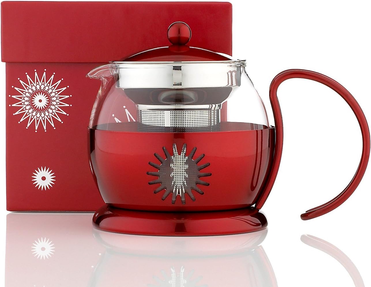 Amazon.com | LaCafetiere Red Star Teapot with Stainless Steel Infuser ...