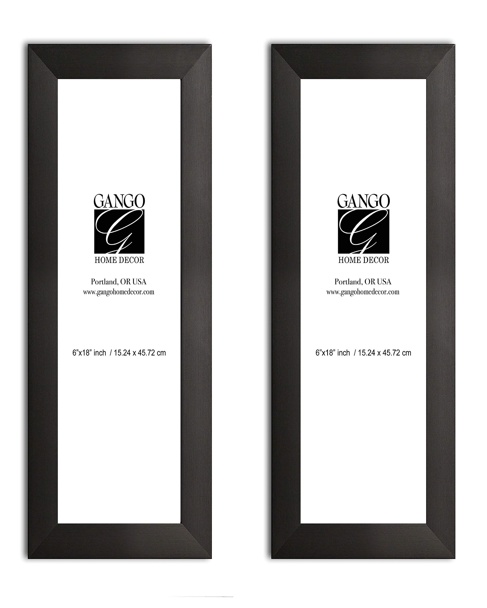 Amazon.com - Gango Home Décor Two 6x18in Black Frame Set; Ready to Hang!