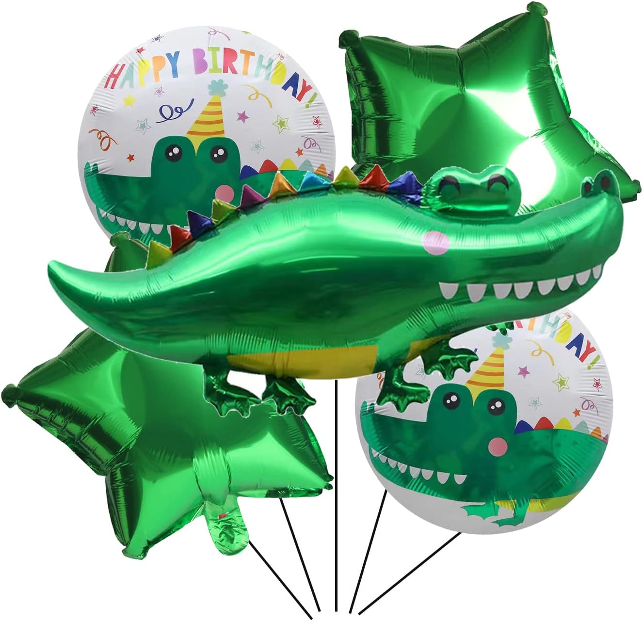 5PCS Alligator Foil Balloon Crocodile Mylar Balloon for Alligator ...