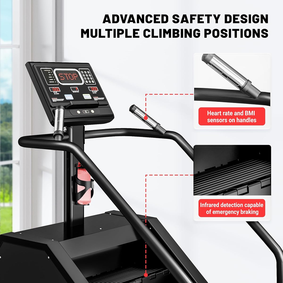 $44/mo - Finance Stair Stepper Machine, 550 LBS Commercial Grade Stair ...