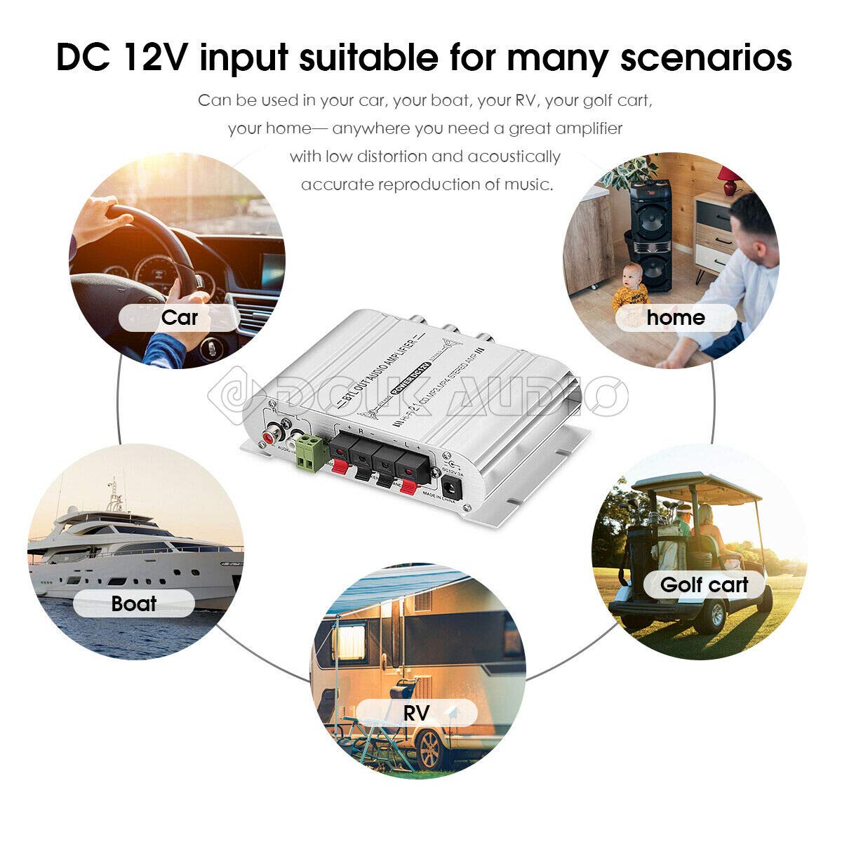 Car Amp 225tula De New Super Mini Stereo 2.1 Channel Amplifier