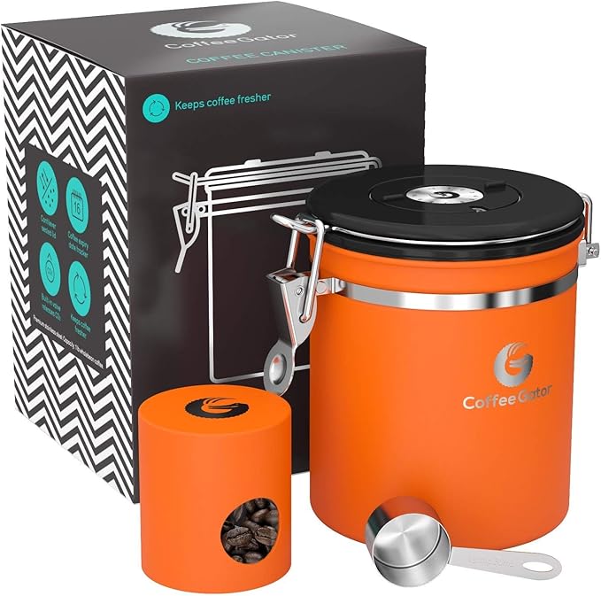 Amazon.com: Coffee Gator Coffee Canister 6 Stainless Steel Coffee ...