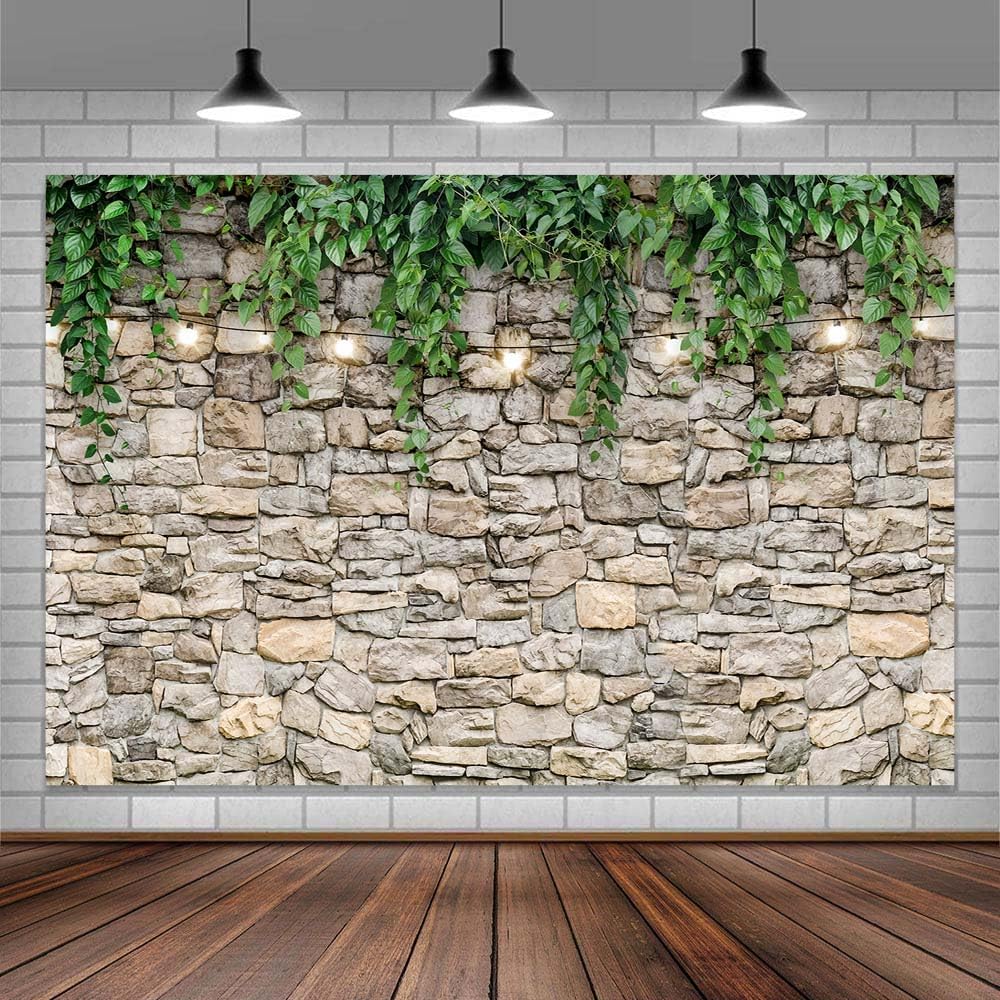 Amazon.com : 10X10ft Stone Brick Wall Photo Backdrop Photography ...