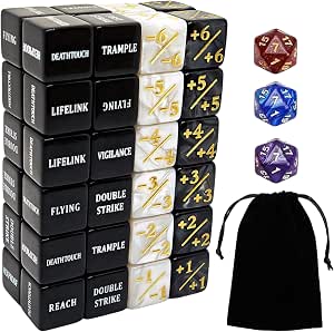 51 Piece MTG Counter Dice Set - AbilityKeyword Counters, -1/+1 Life ...