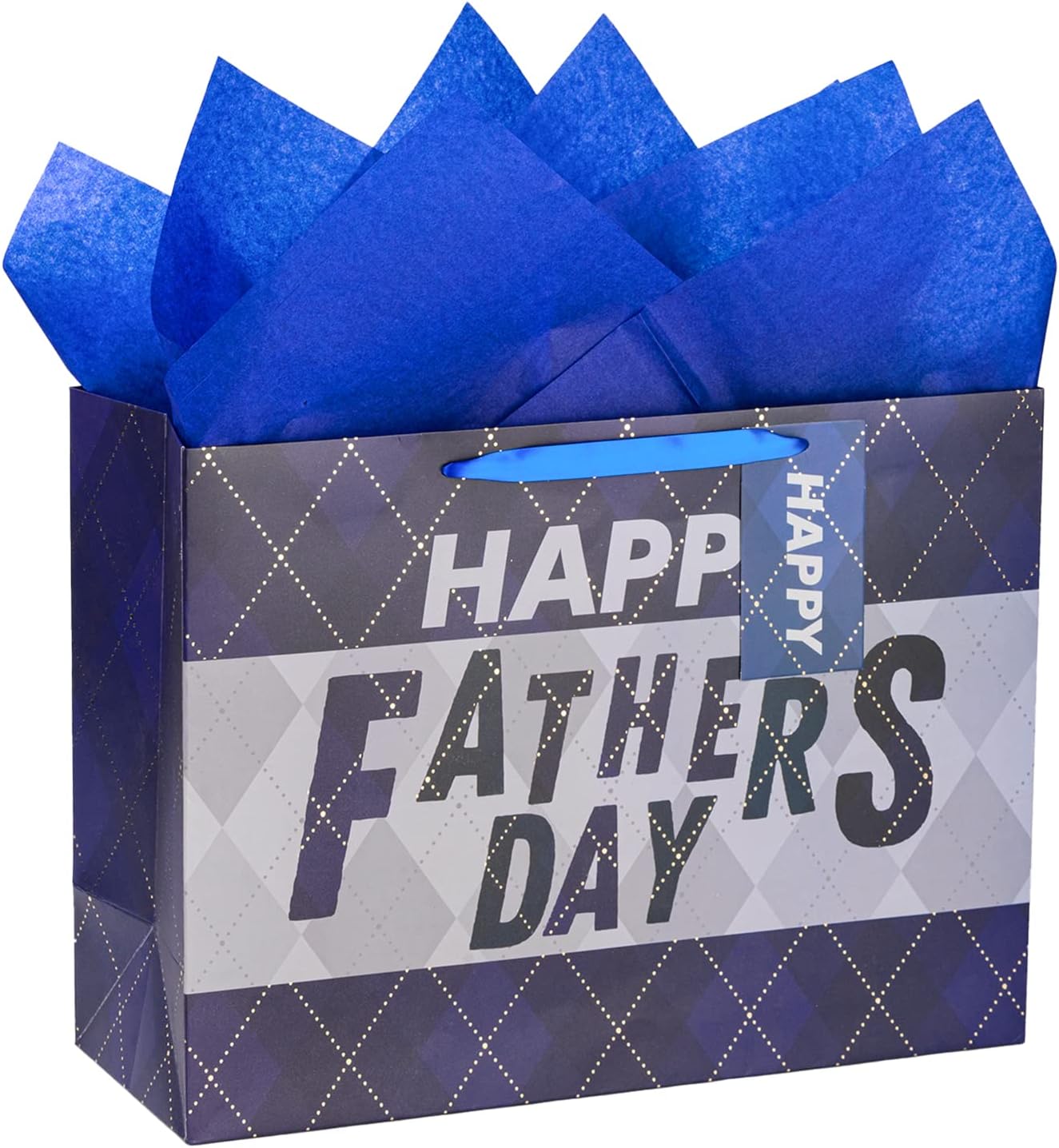 Amazon.com: Loveinside Father's Day Gift Bag with Tissue Paper, Tag and ...
