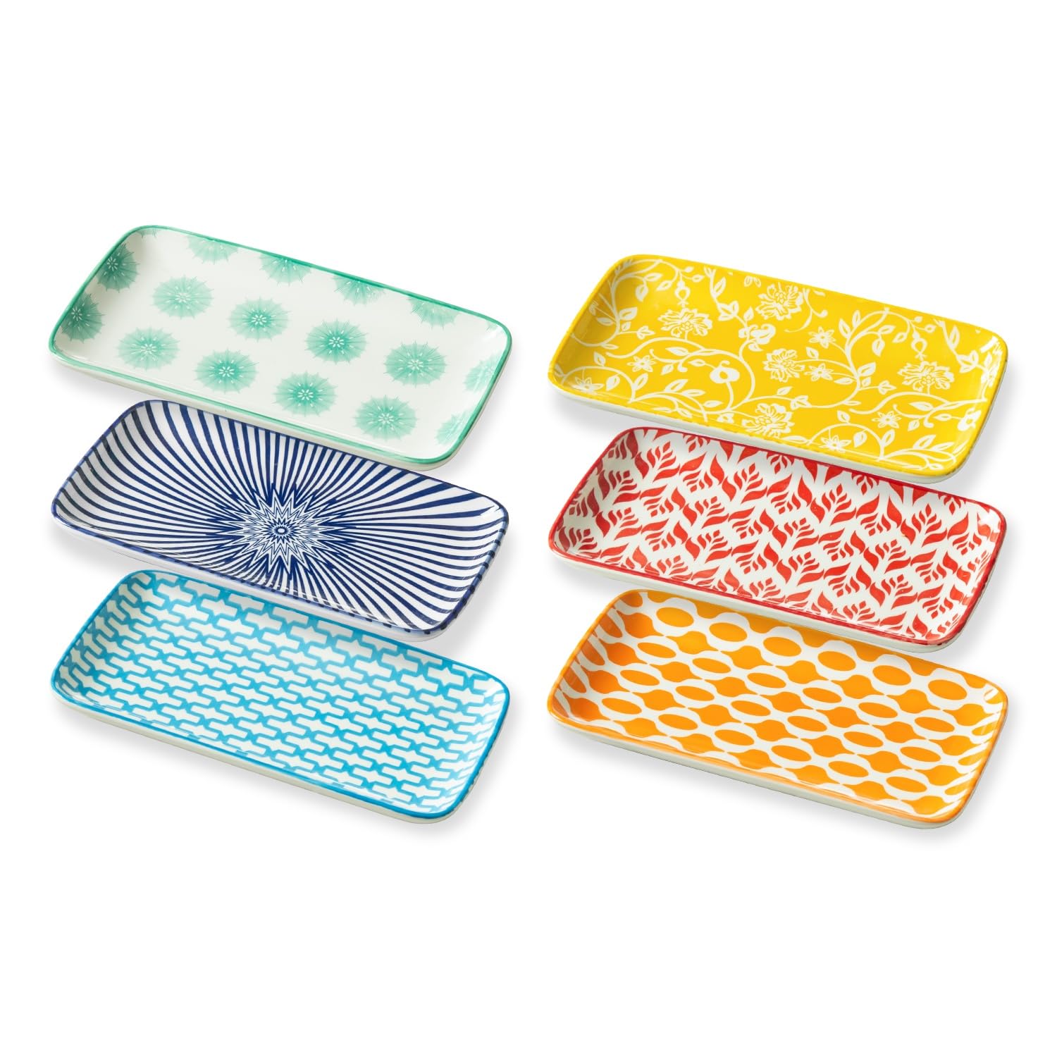 Amazon.com: Gibsimi Rectangle Serving Plates Set - 8 Inch Ceramic ...