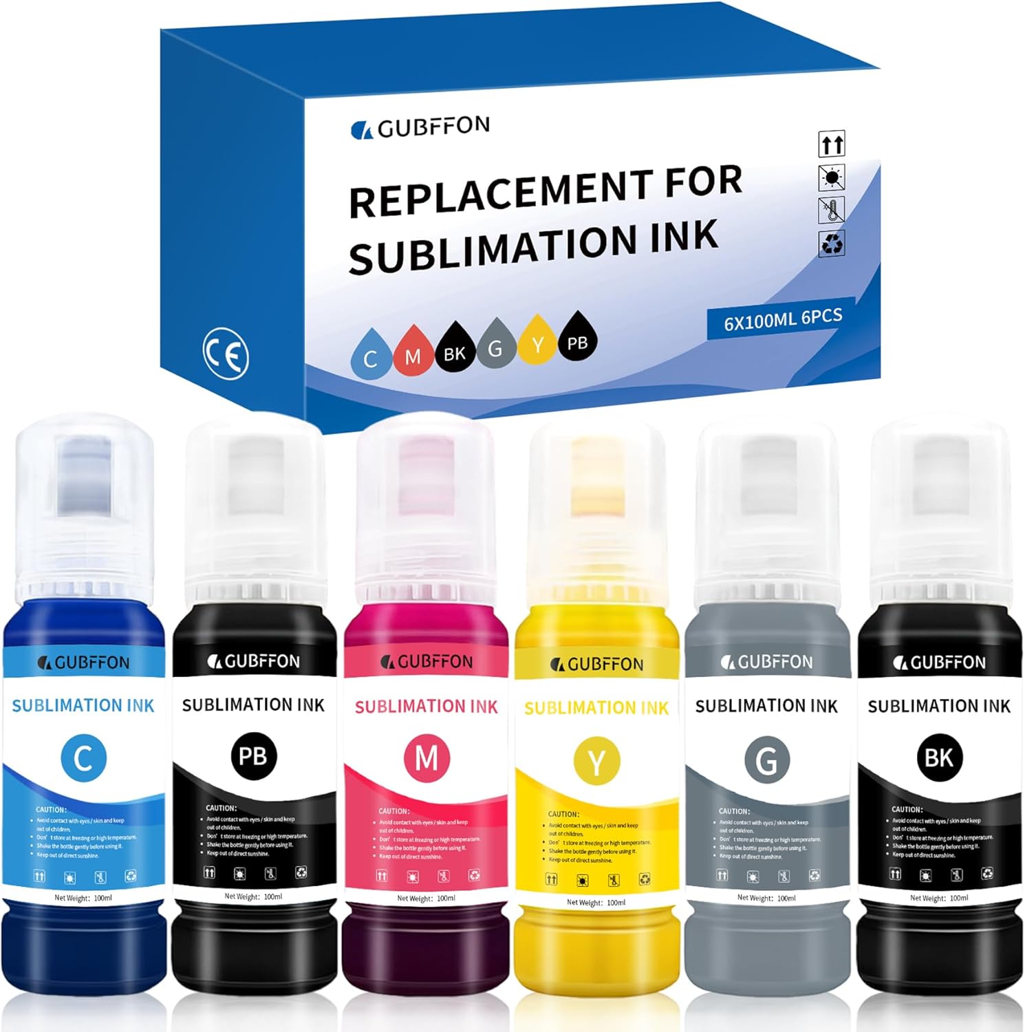 GUBFFON Sublimation Ink for Epson Ecotank ET-8550 ET-8500 Wide Format ...