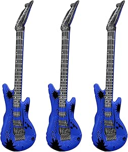 Amazon.com: 3 Pack Inflatable Guitar, Assorted Colors Blow Up Guitar ...