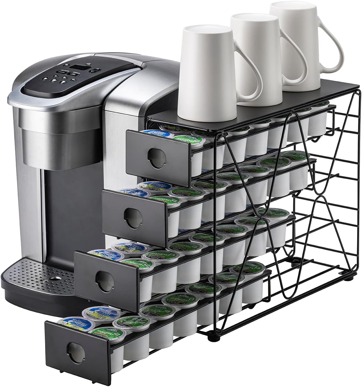 Amazon.com: DecoBrothers 3 Tier K-Cup Holder Drawer for 54 Coffee Pods ...