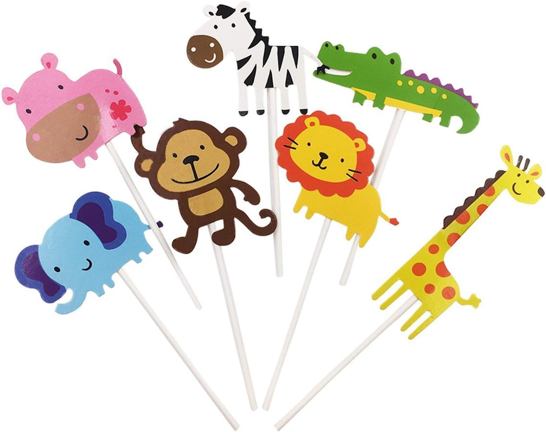 Animal Cake Toppers Picks Animals Cake Decorations for Animals Theme ...
