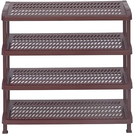 Nilkamal Multipurpose Plastic Rack 04 (Brown) : Amazon.in: Home & Kitchen