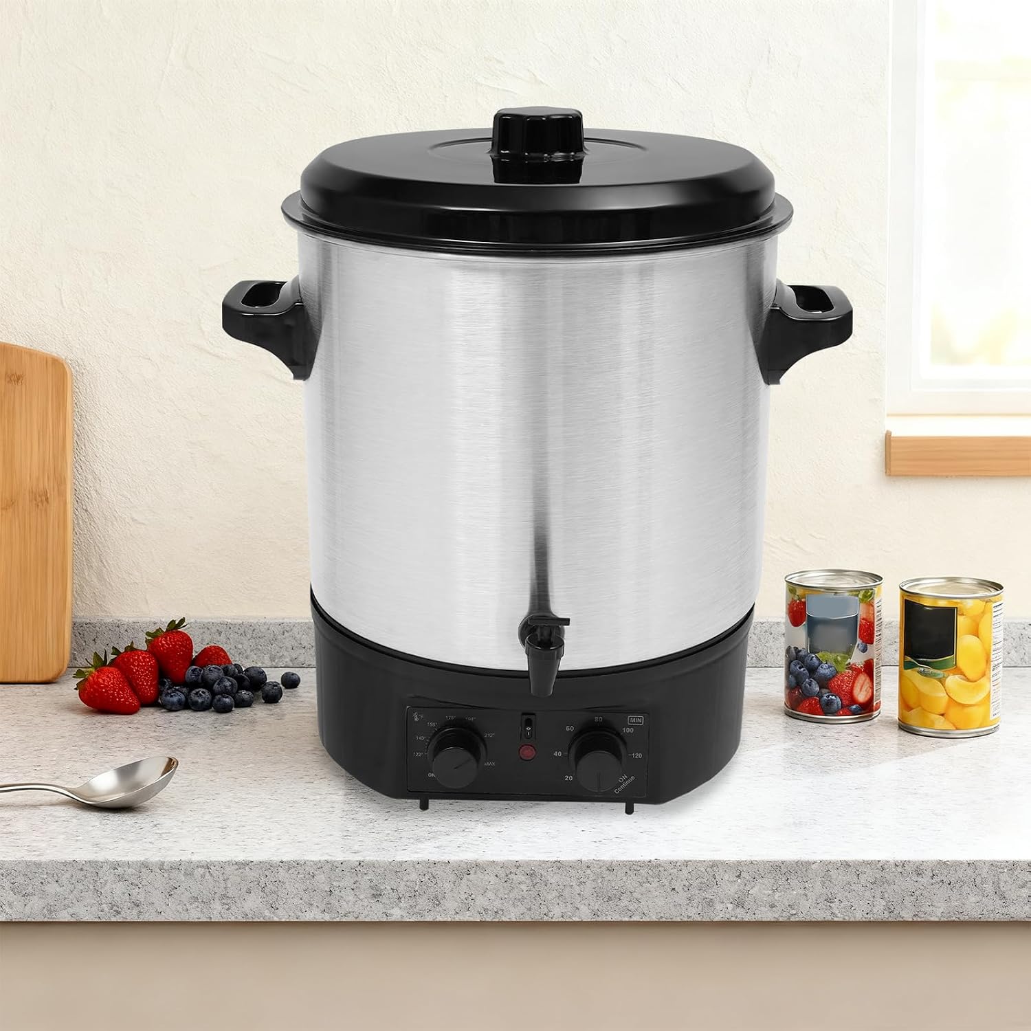 Amazon.com: 27L Electric Jam Bucket,1500W Electric Canner with Timer ...
