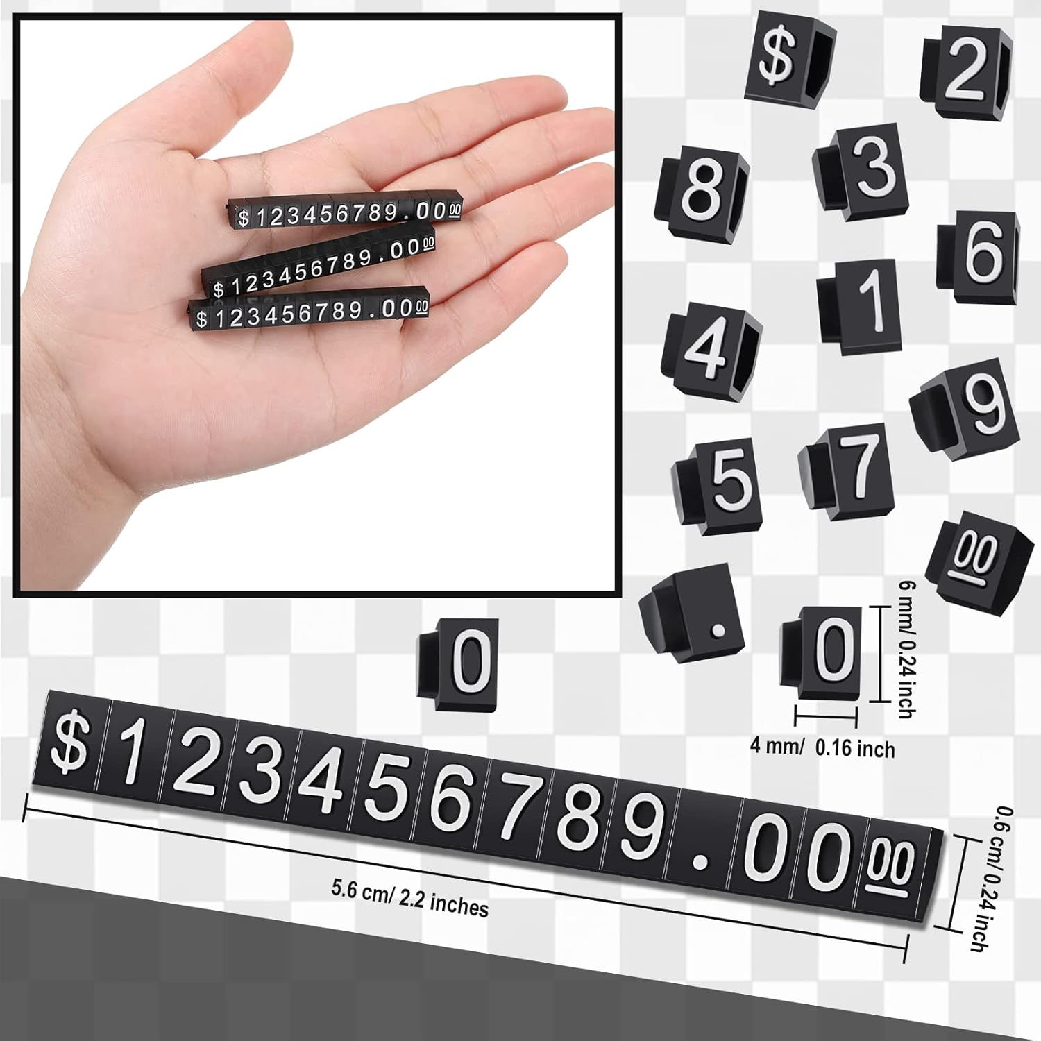 Qunclay 200 Sets Price Display Cube Number Letter Philippines | Ubuy