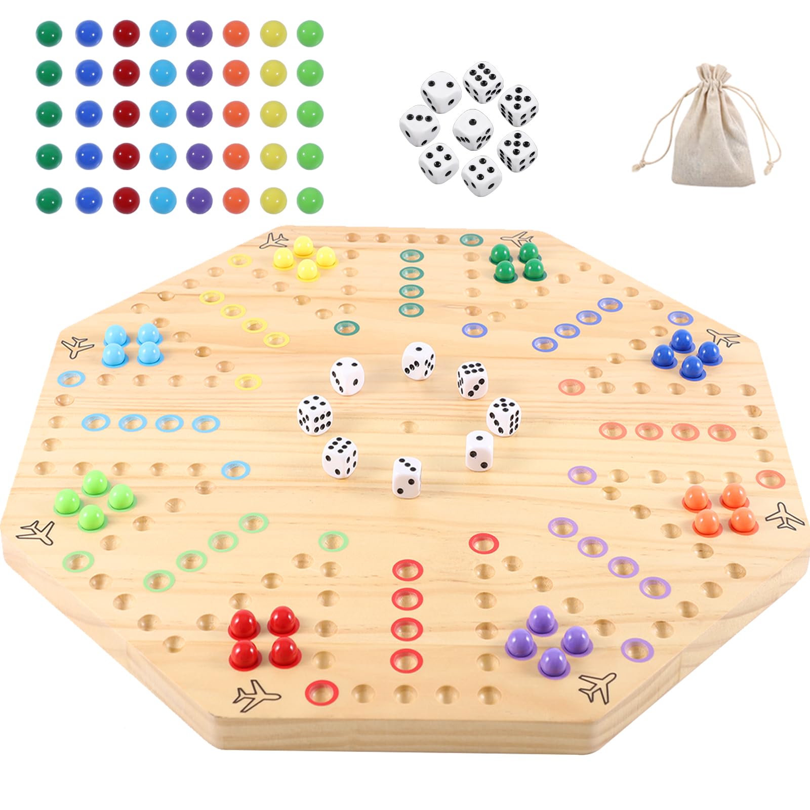 Amazon.com: HOROW Wahoo Board Game Wooden Original Aggravation Board ...