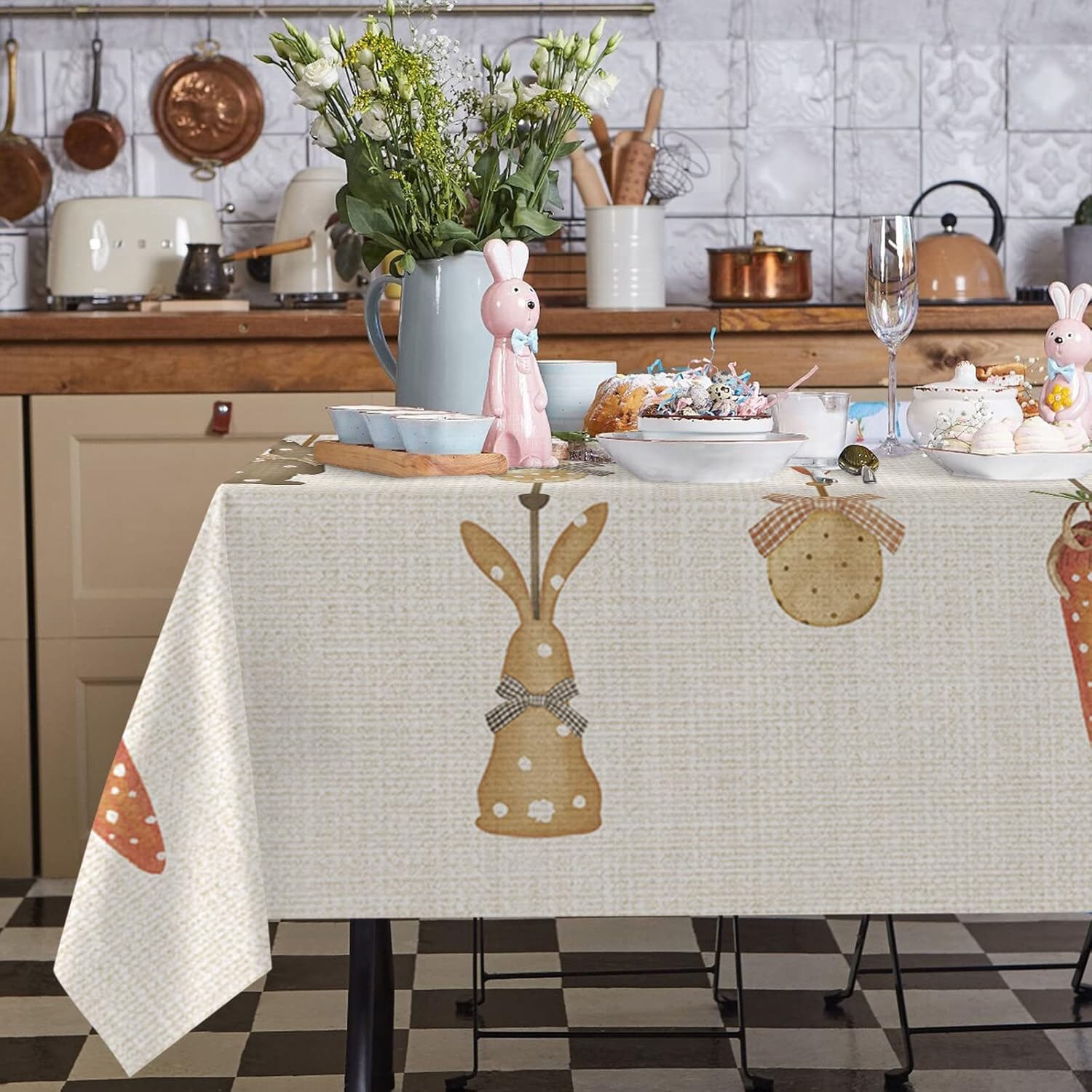 Amazon.com: Spring Easter Tablecloths for Rectangle 60 x 120-inch Table ...