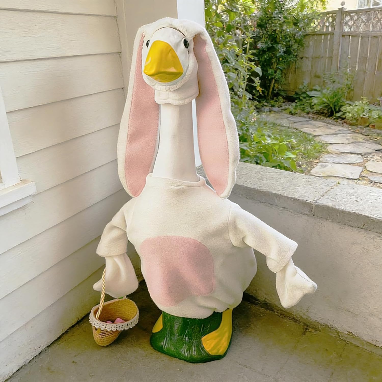 Amazon.com : SSmiercx Easter Bunny Porch Goose Outfits 23” Easter Goose ...