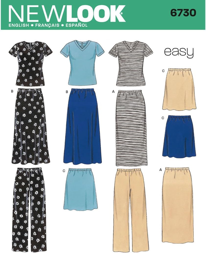 New Look Sewing Pattern 6730: Misses Separates, Size A, paper, White, A ...