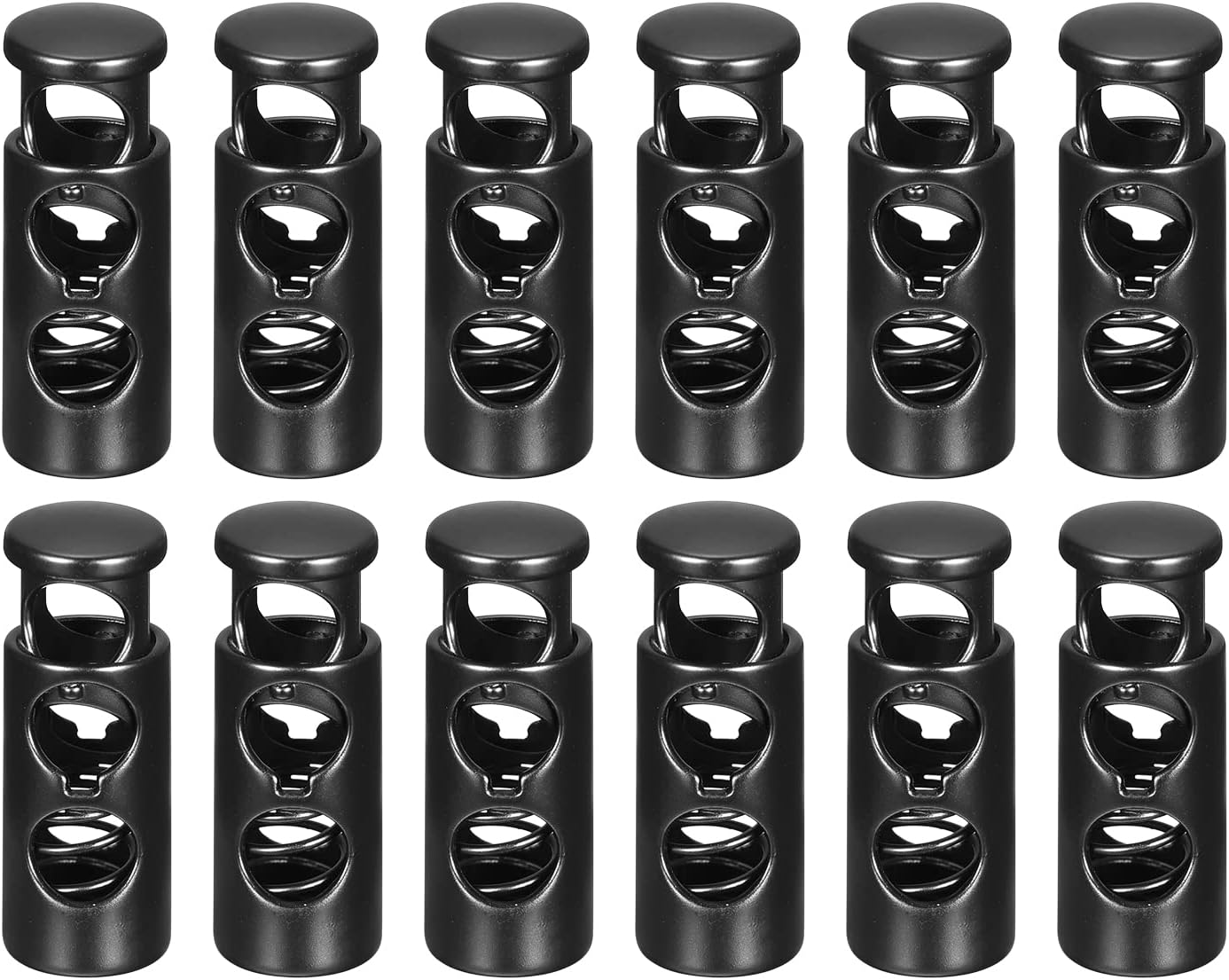 Amazon.com: uxcell 12pcs Metal Cord Locks, 5mm Double Hole Spring ...