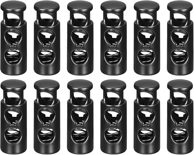 Amazon.com: uxcell 12pcs Metal Cord Locks, 5mm Double Hole Spring ...