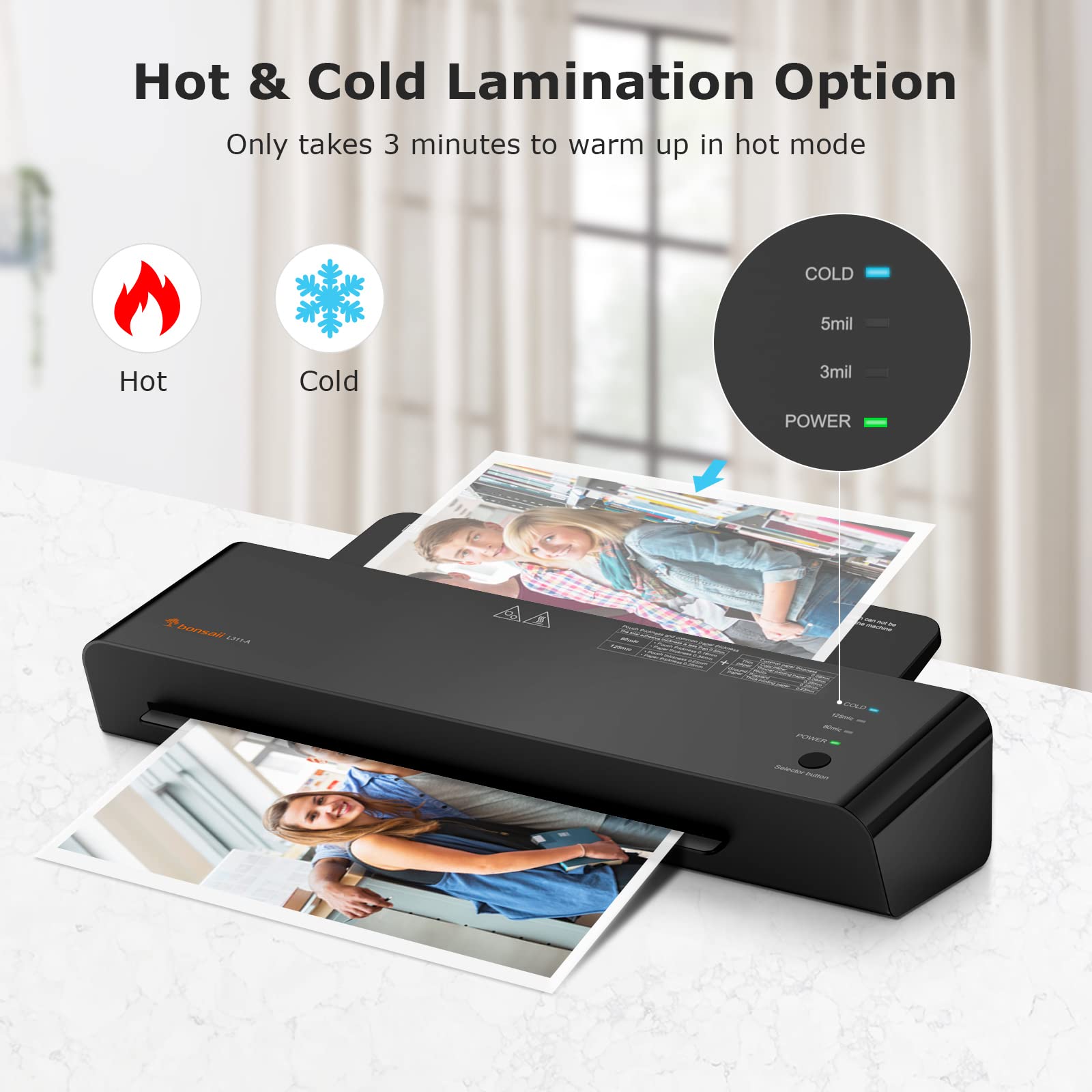 VEVOR Laminator, 13-inch Laminating Machine, 4 Rollers Hot And Cold