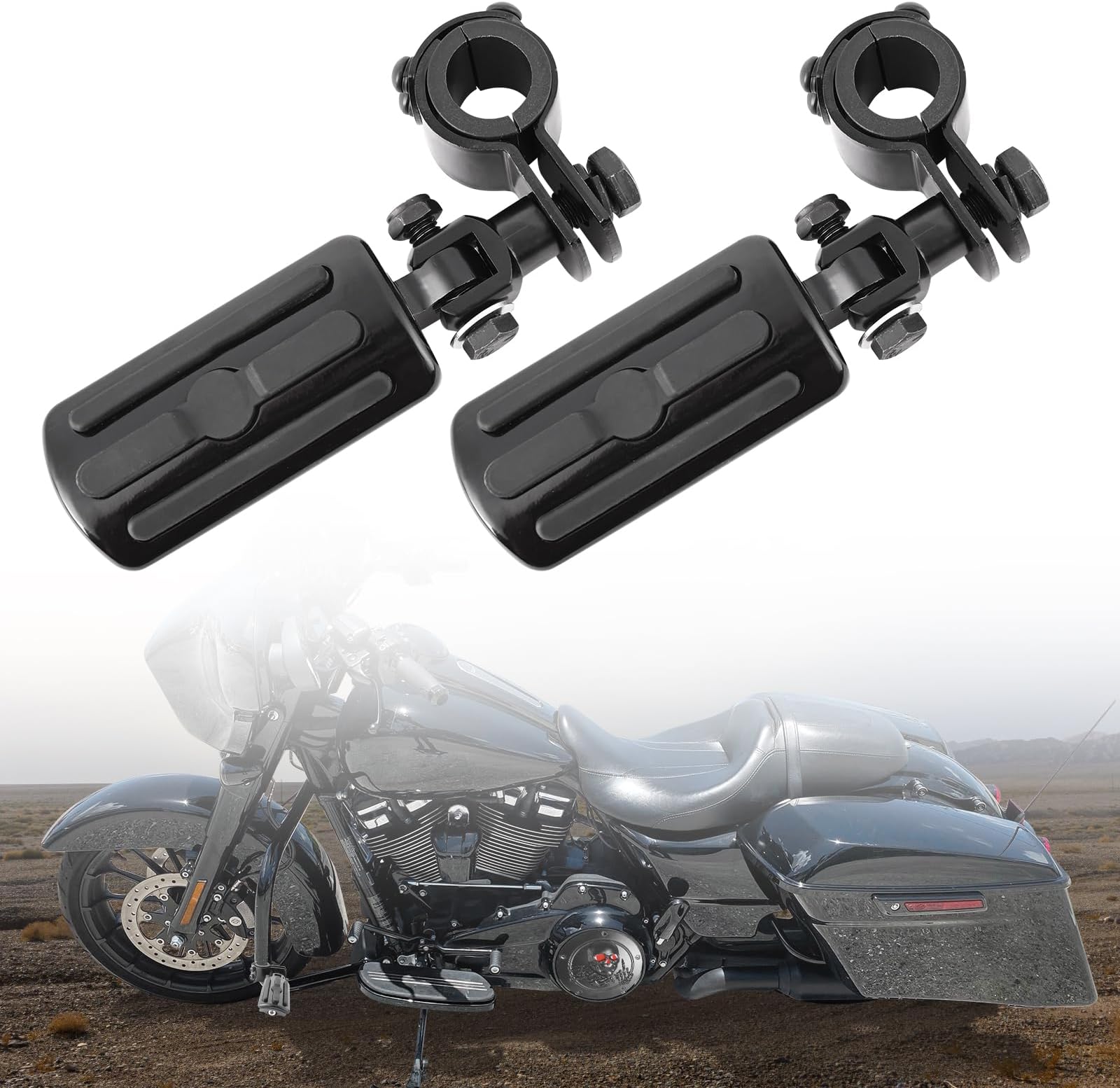 Amazon.com: XMT-MOTO Toe Rests Foot Pegs 1 1/4" Engine Guard For Harley ...